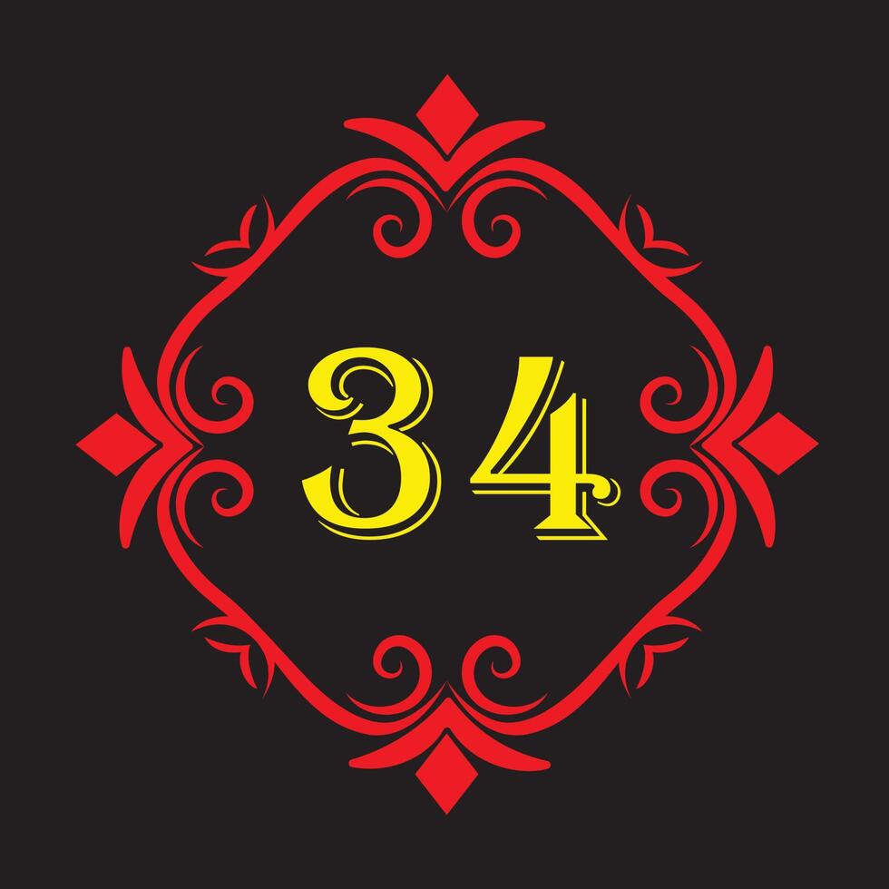 vector number 34 design 22206061 Vector Art at Vecteezy vector number 34 design 22206061 Vector Art at Vecteezy