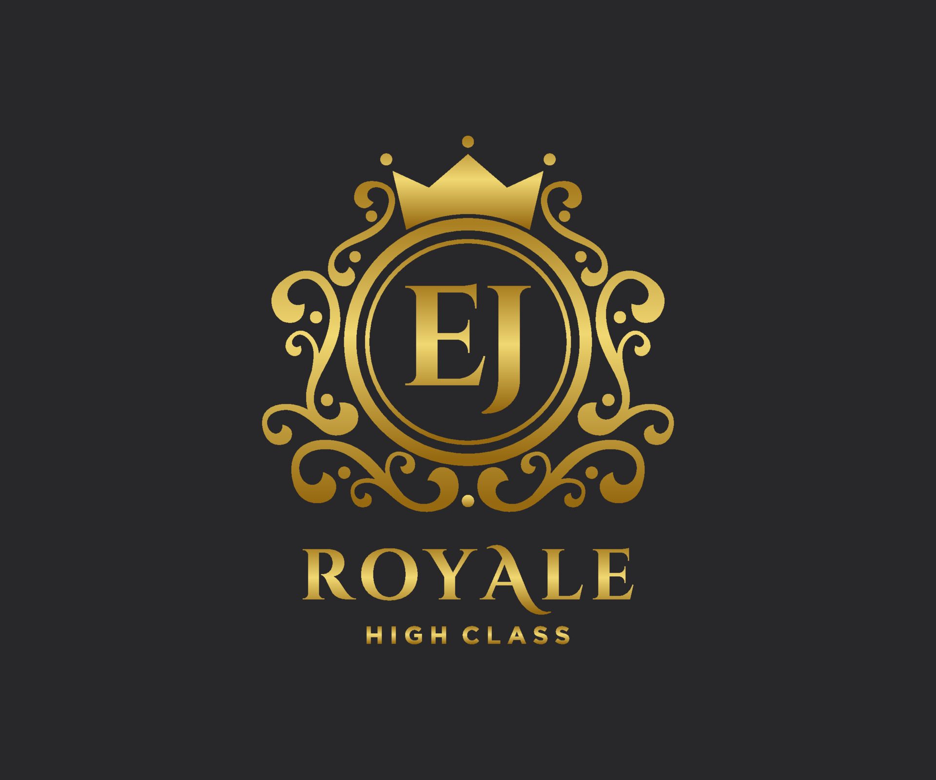 Golden Letter EJ template logo Luxury gold letter with crown. Monogram ... Golden Letter EJ template logo Luxury gold letter with crown. Monogram ...