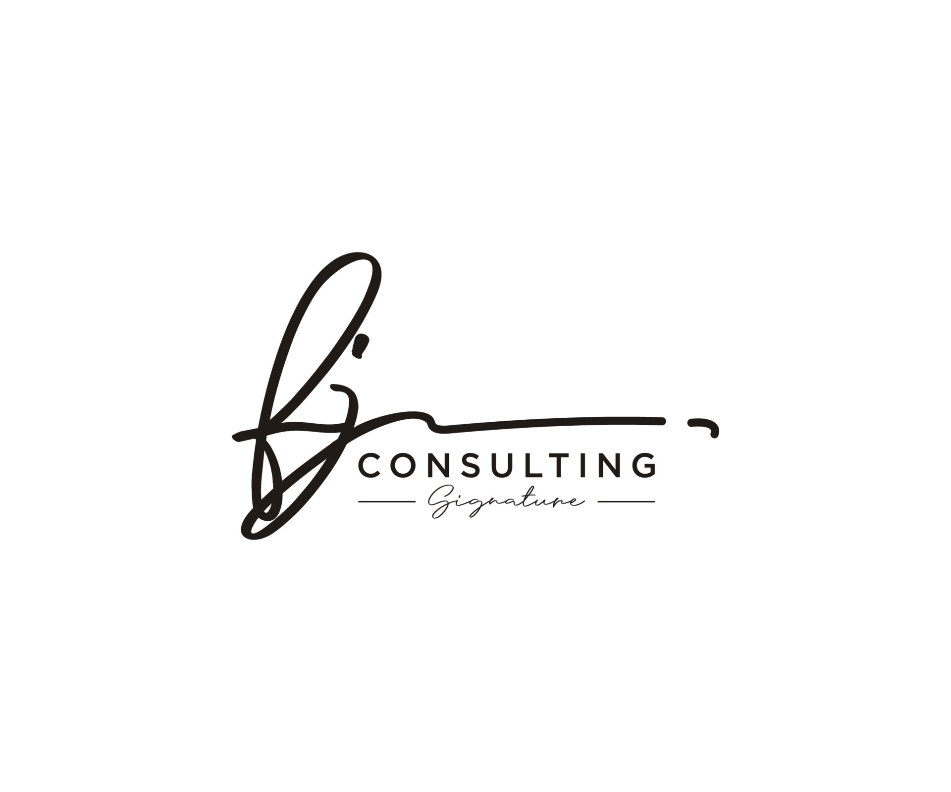 Initial Fj Signature Logo Collection Template Vector Hand Drawn Calligraphy Lettering Vector