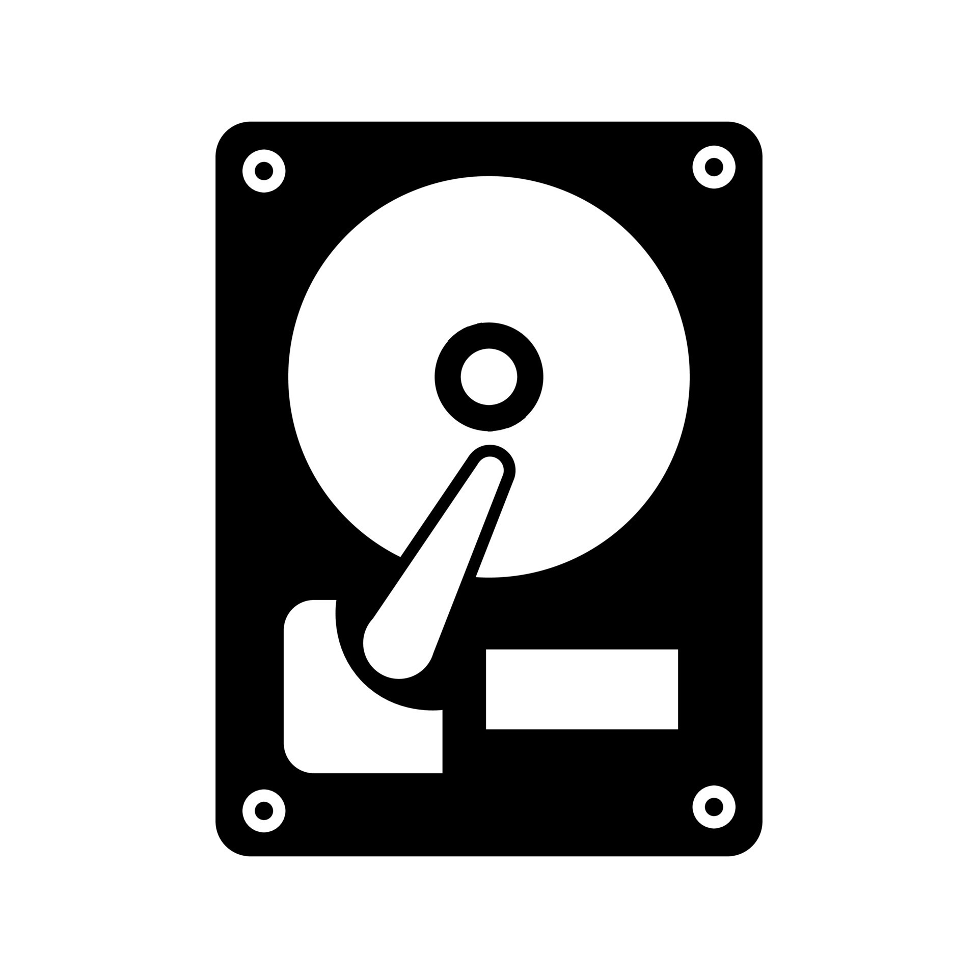 Simple illustration of compact disk or hard drive disc Personal ...