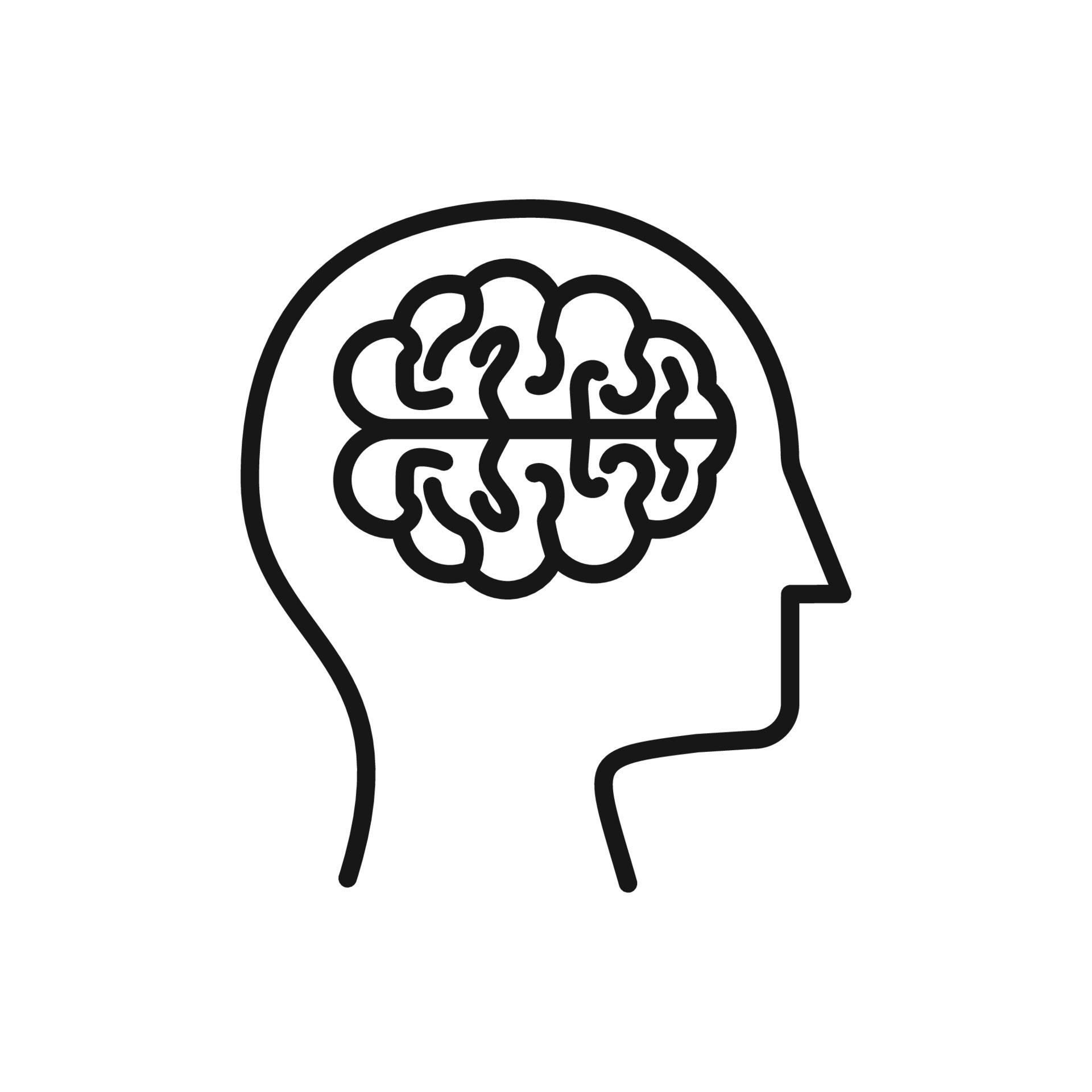 Editable Icon of Brain Development, Vector illustration isolated on ...