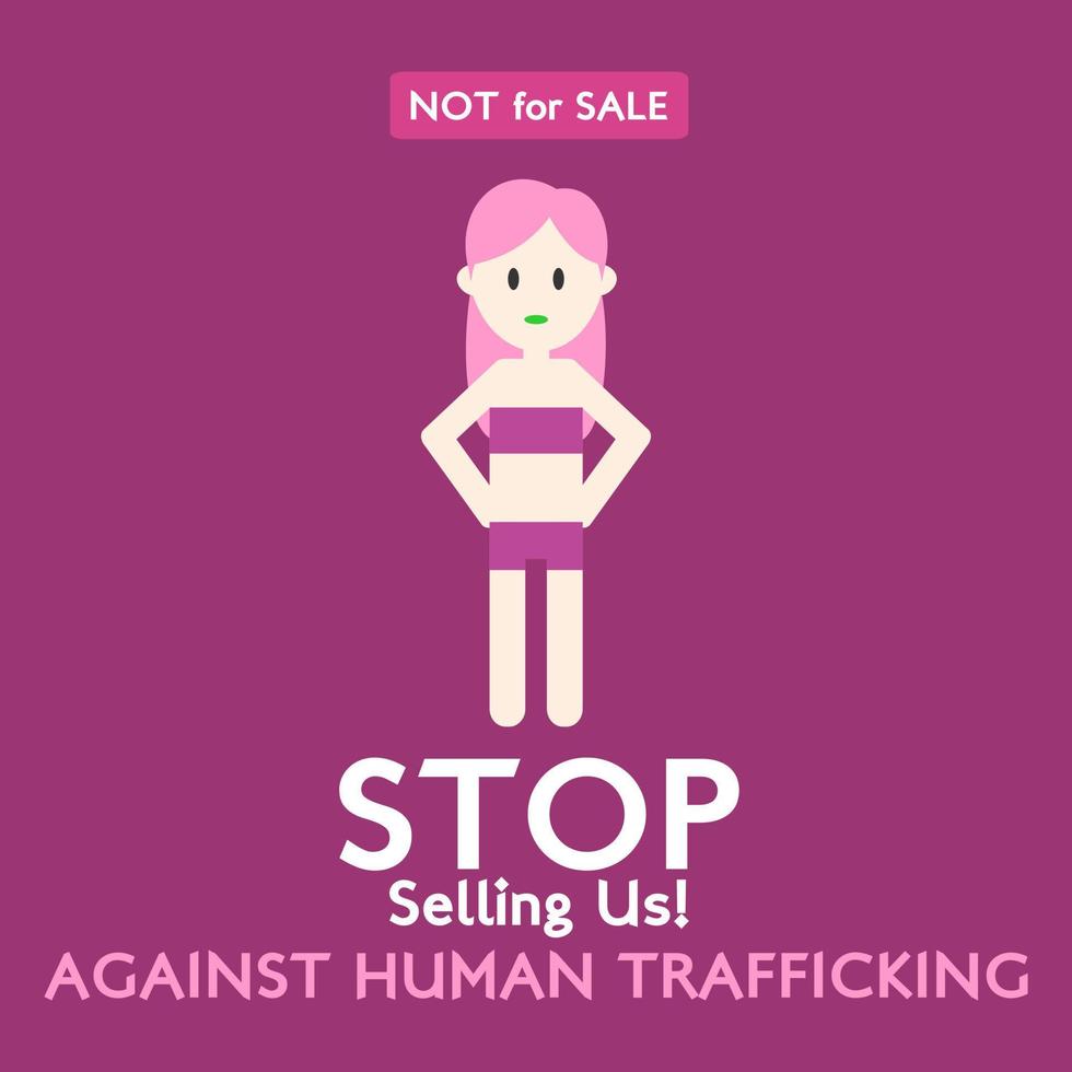 Stop Human Trafficking Awareness Day Vector Design 22217530 Vector Art