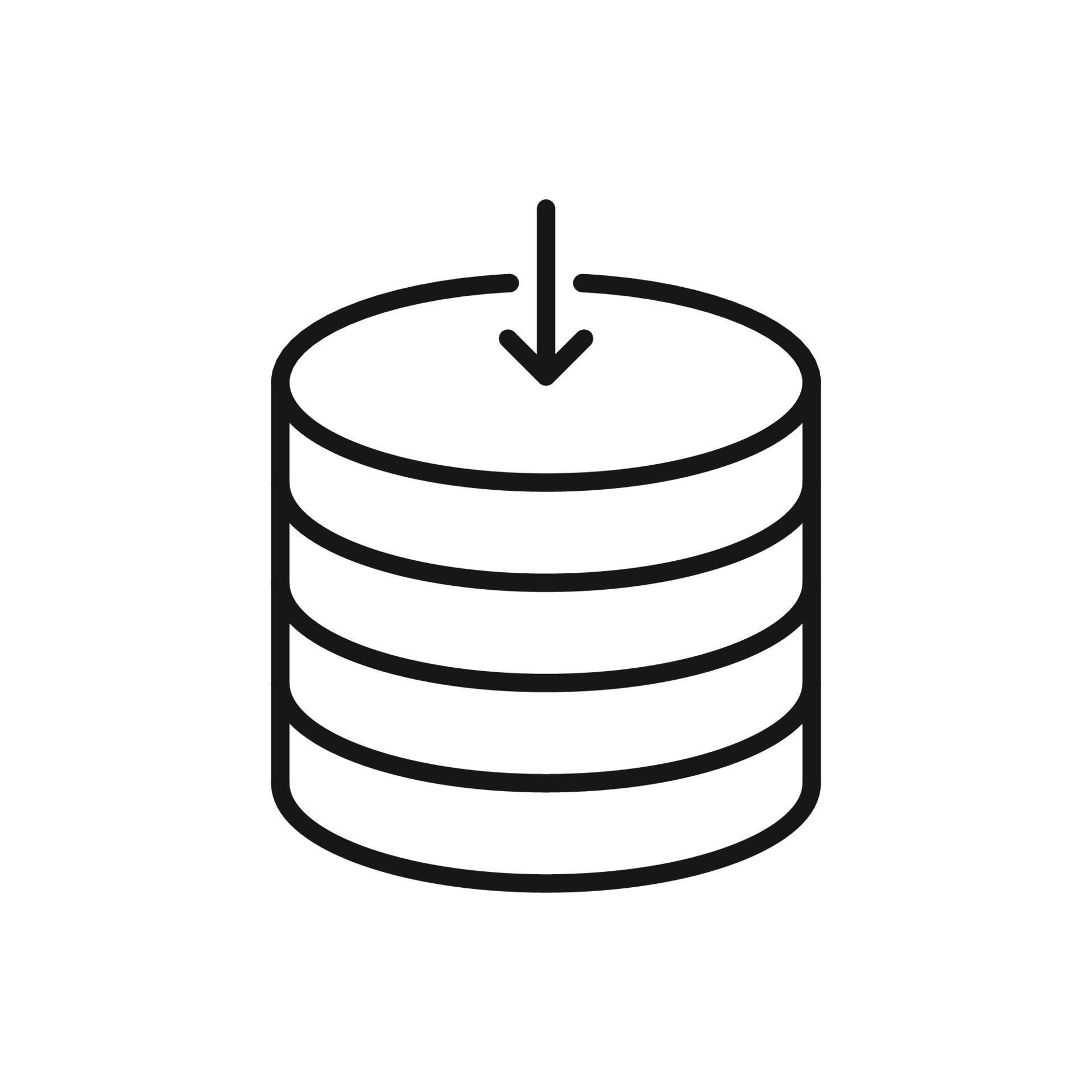 Editable Icon of Database, Vector illustration isolated on white ...