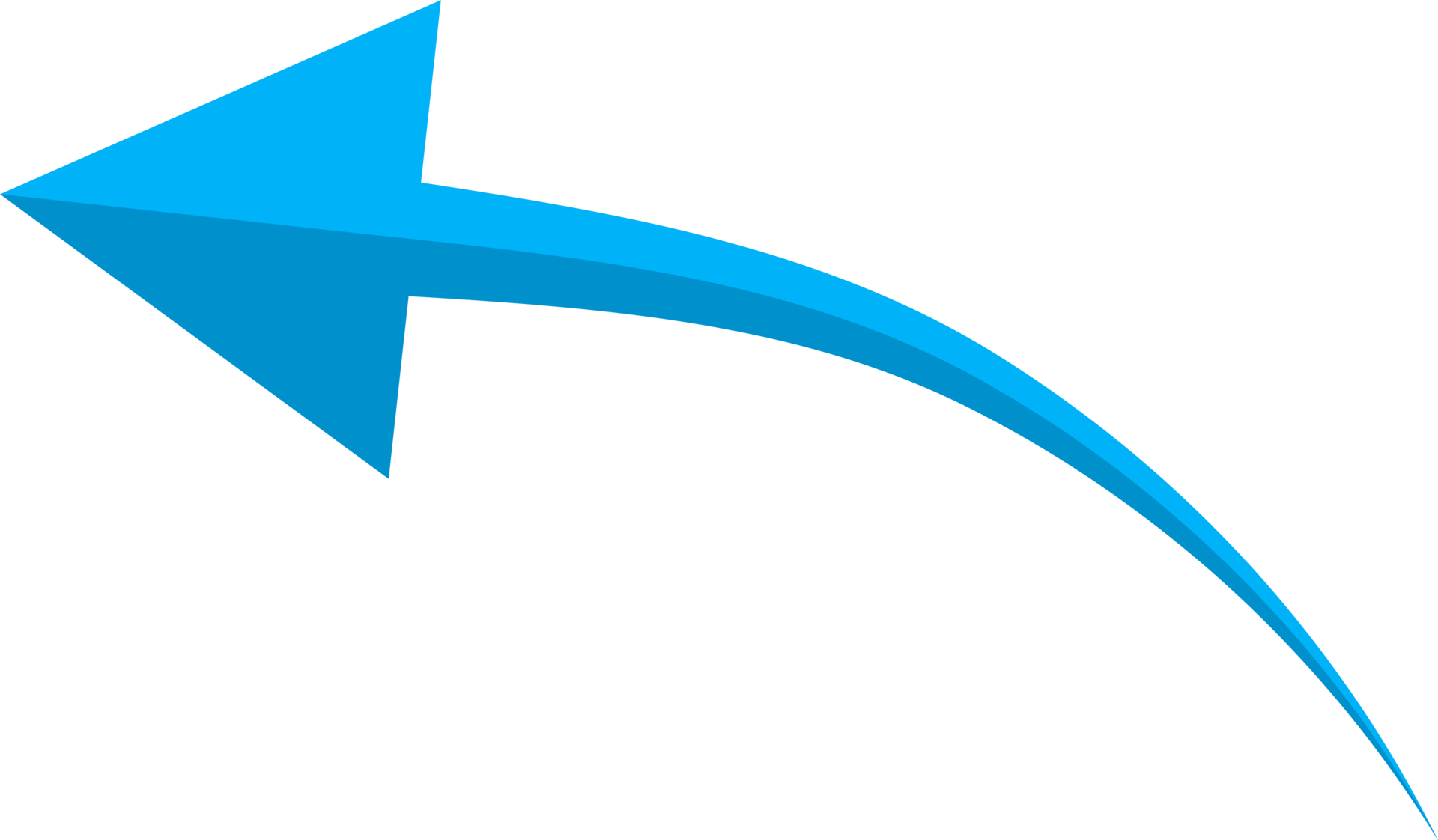 Hand drawn blue curved arrow shape in doodle style 22220302 PNG