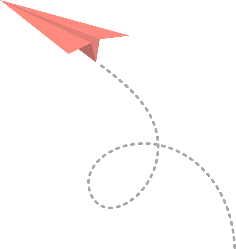 Paper airplane with dotted path 22221998 PNG Paper airplane with dotted path 22221998 PNG