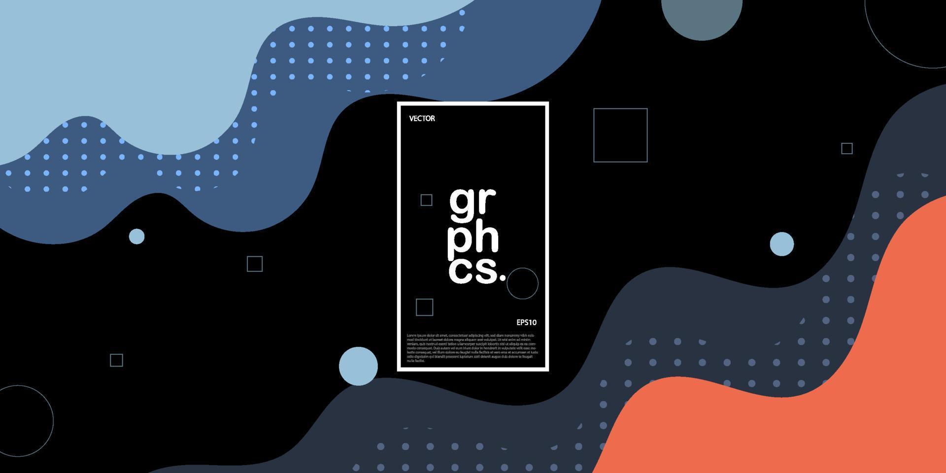 moderno resumen fluido antecedentes con oscuro color azul y naranja ...