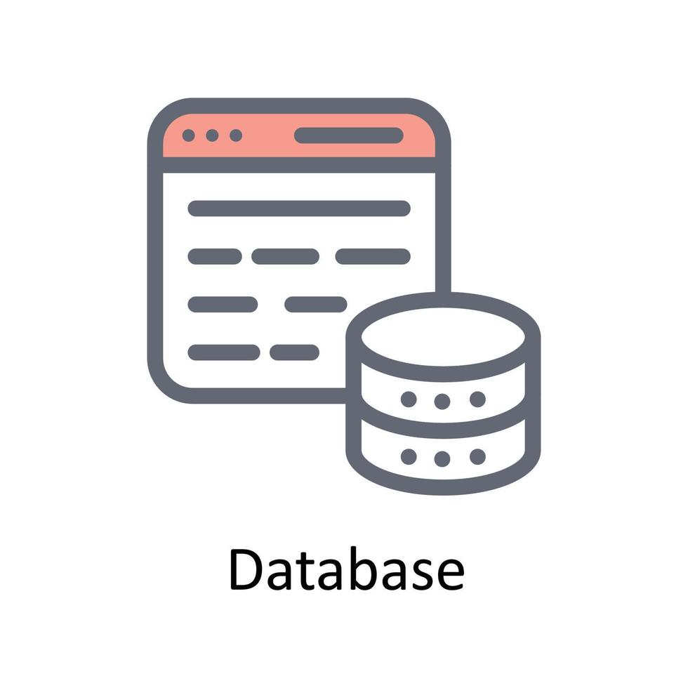 base de datos vector llenar contorno iconos sencillo valores ...