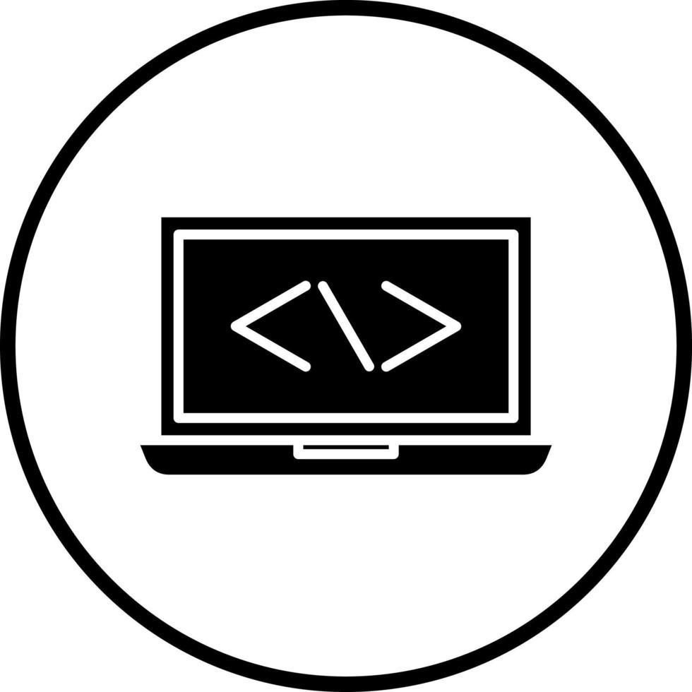 Vector Design Laptop Coding Vector Icon Style 22232508 Vector Art at ...