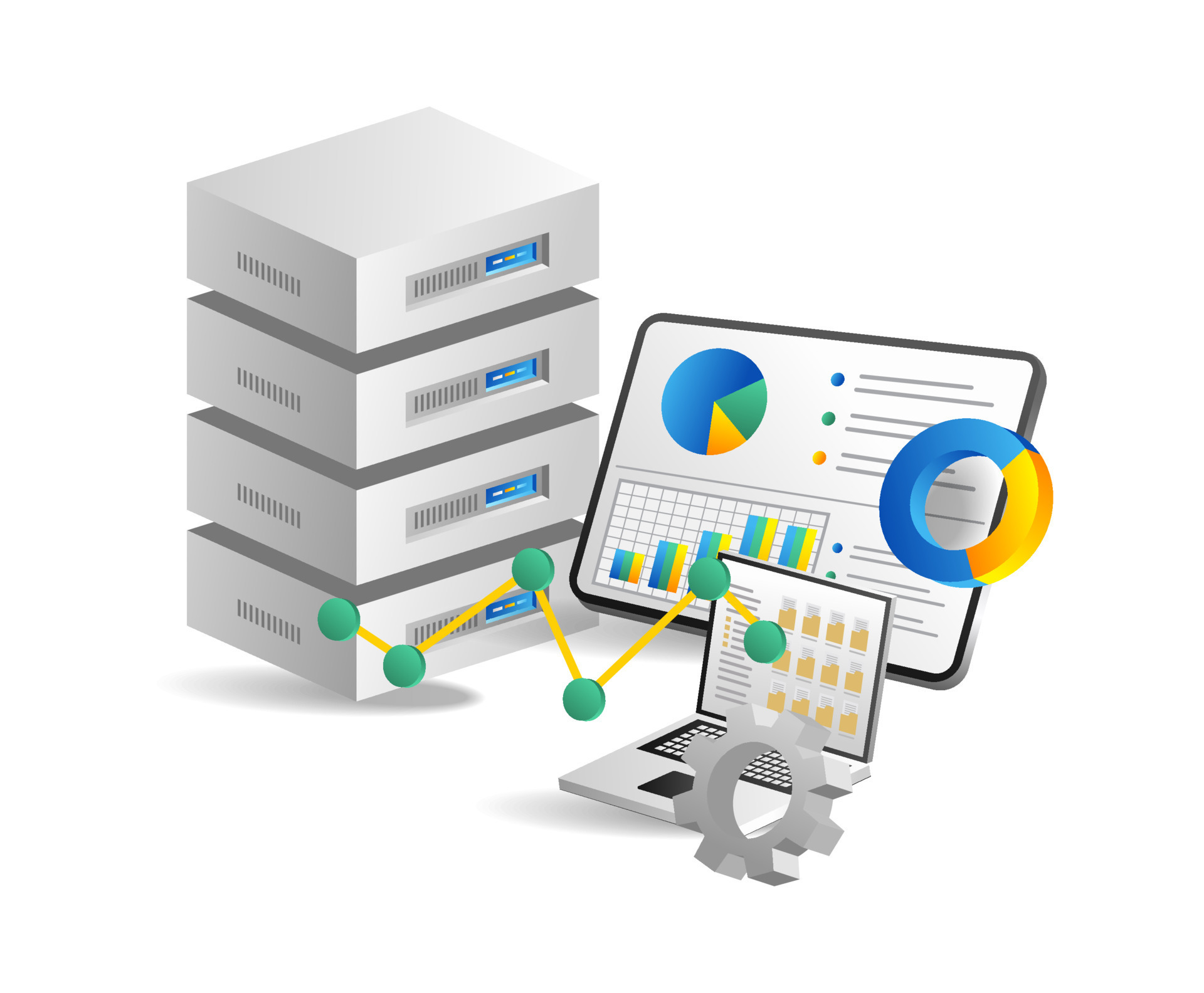 Data center concept with icon design, vector illustration 10 eps ...