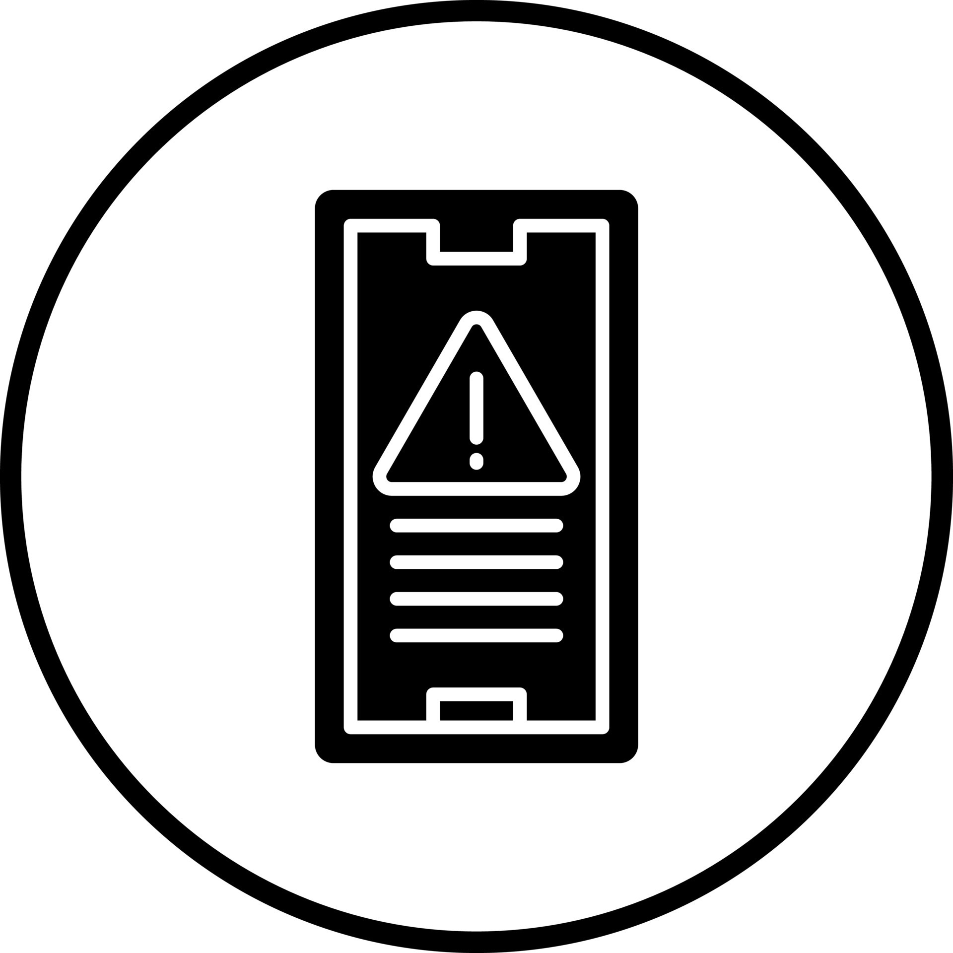 Mobile Warning Vector Icon Style 22235489 Vector Art At Vecteezy