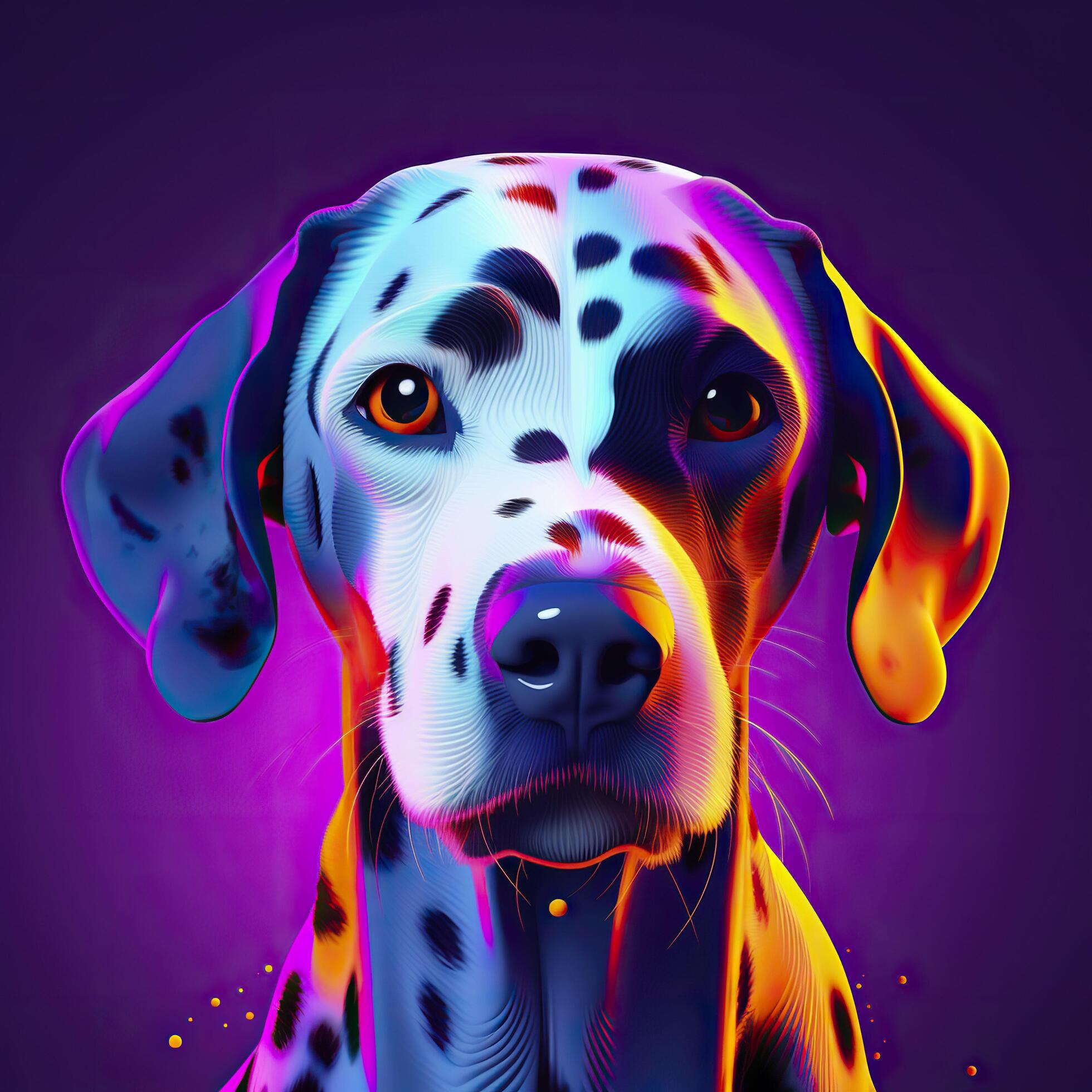 Dalmatian in neon colors. . 22241840 Stock Photo at Vecteezy