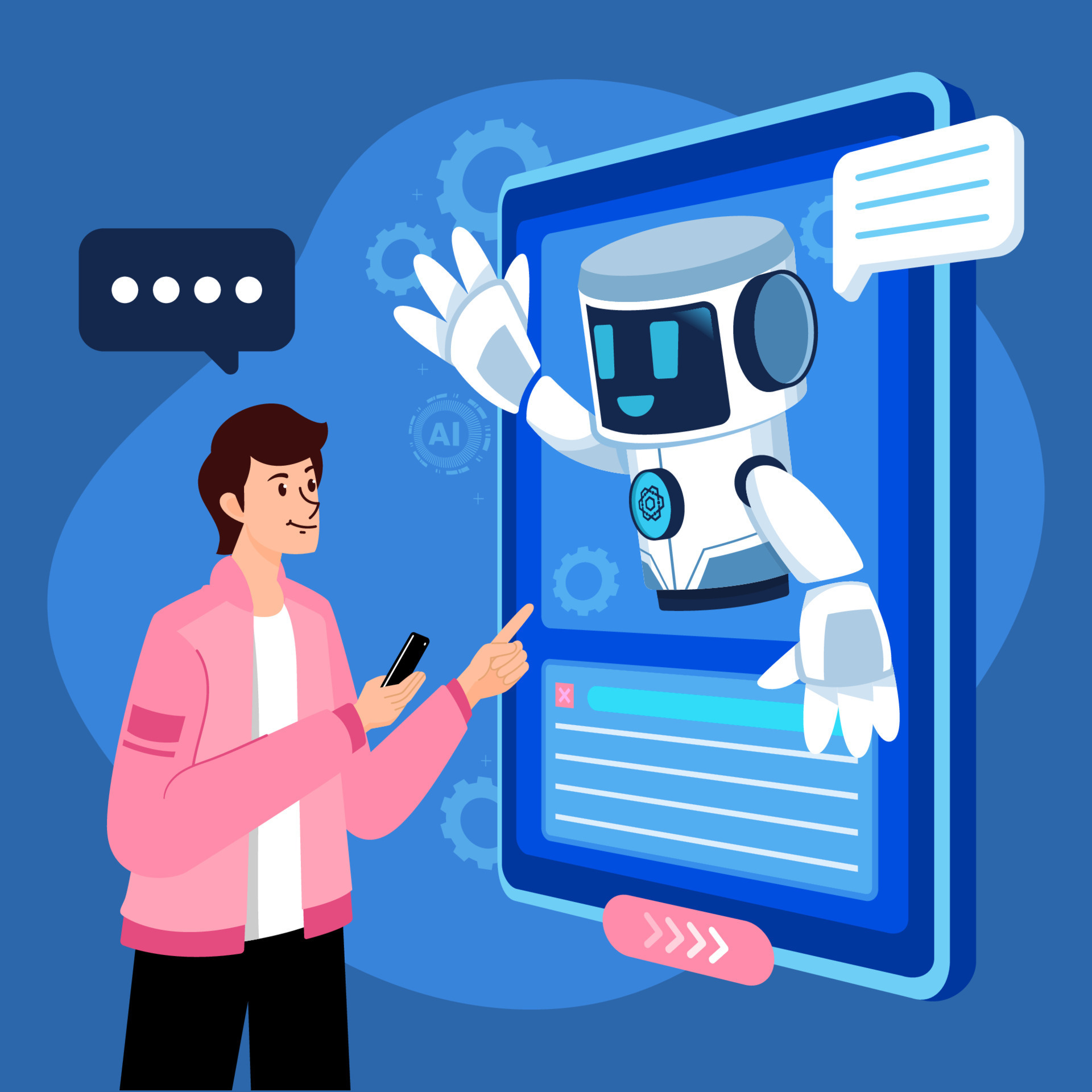 AI Robot Technology Concept 22242520 Vector Art at Vecteezy