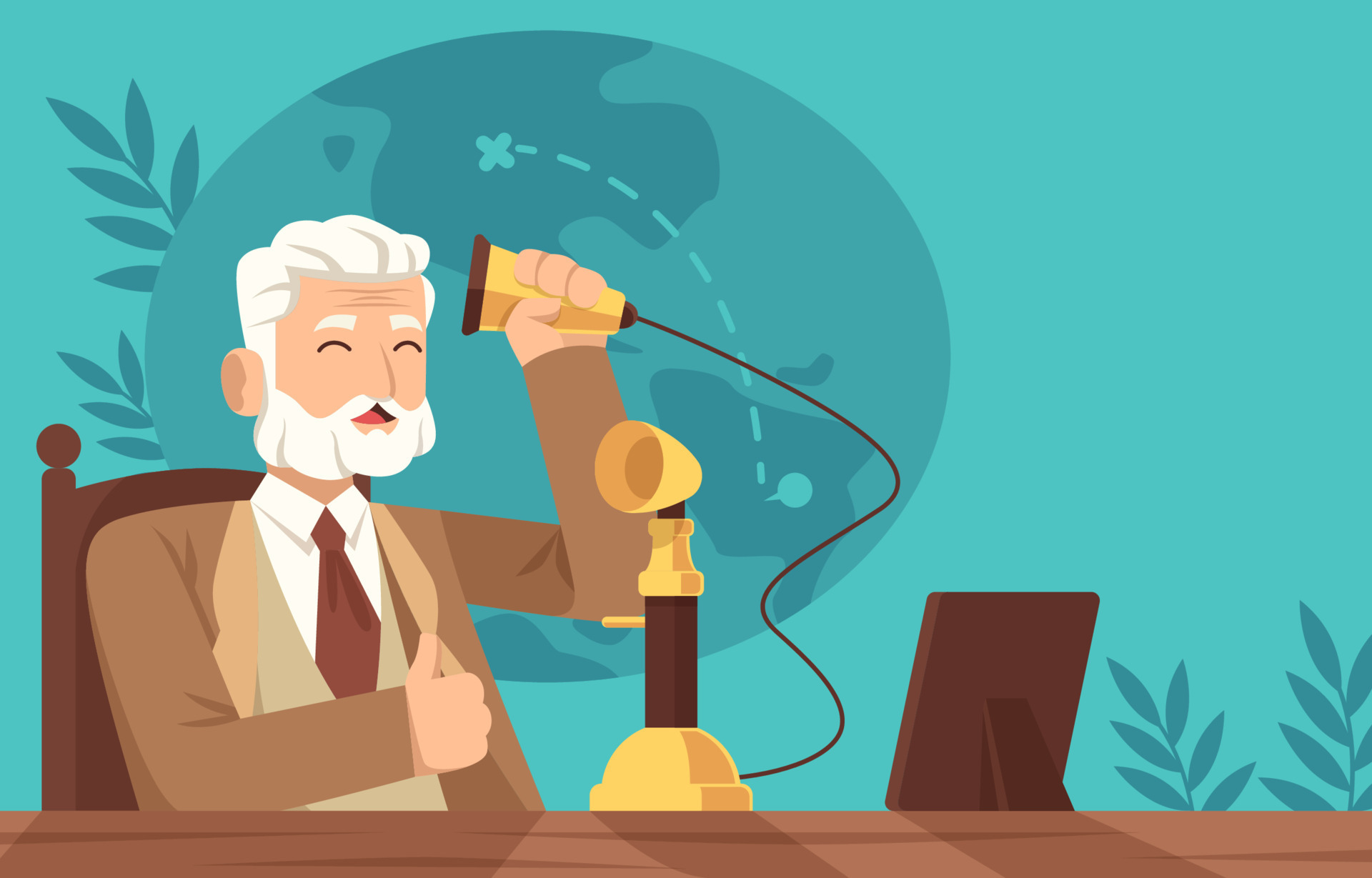 Alexander Graham Bell Background 22242533 Vector Art At Vecteezy