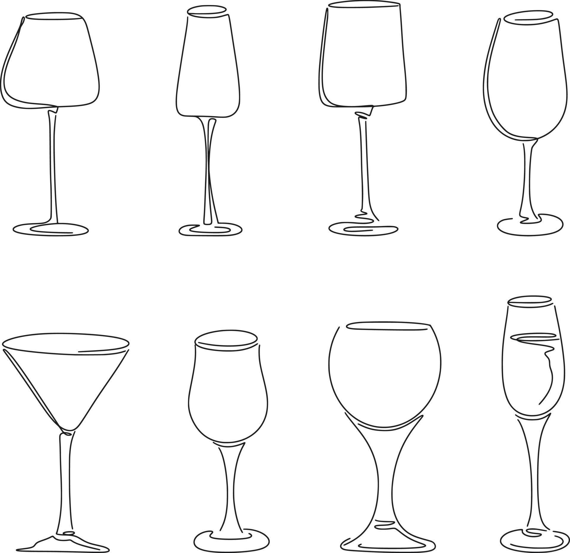 Glasses On Leg Line Art Set 22243826 Vector Art At Vecteezy