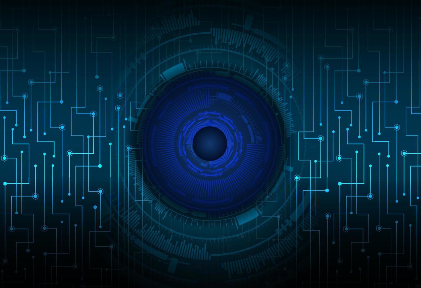 Modern Cybersecurity Eye on Technology Background 22248031 Vector Art ...
