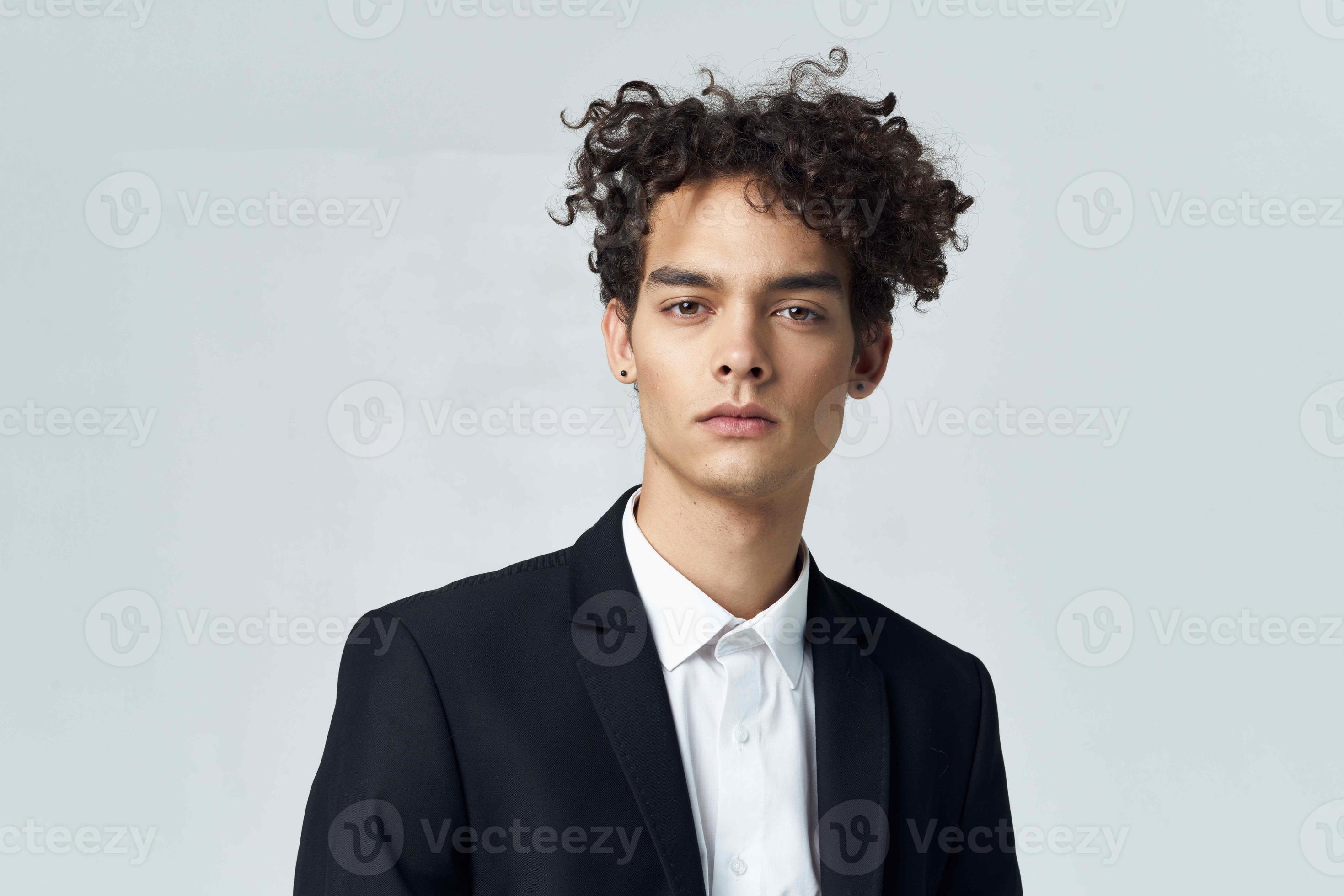guy in a suit curly hair fashion self-confidence official 22250806 ...