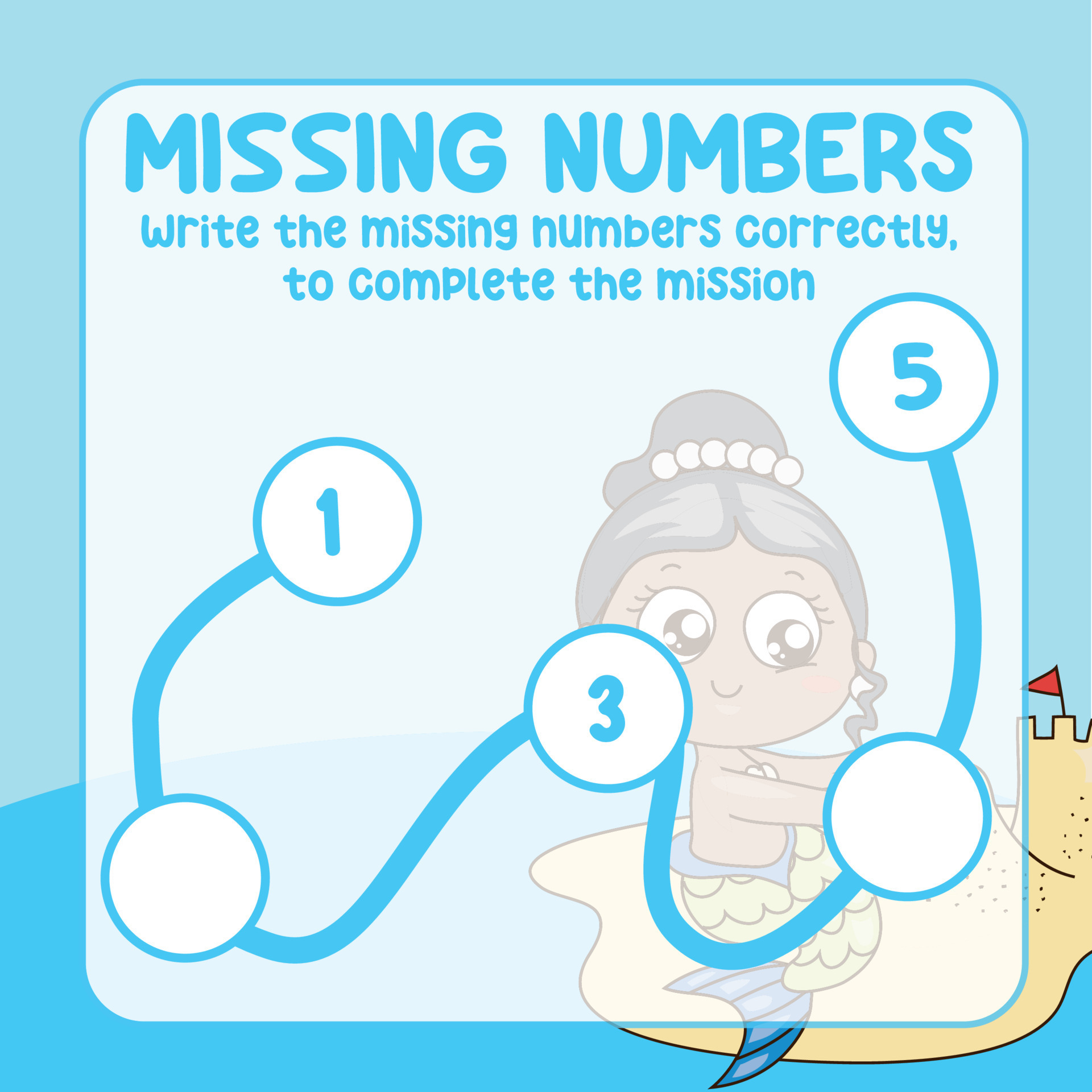 desaparecido números. escribir el responder correctamente. educativo ...