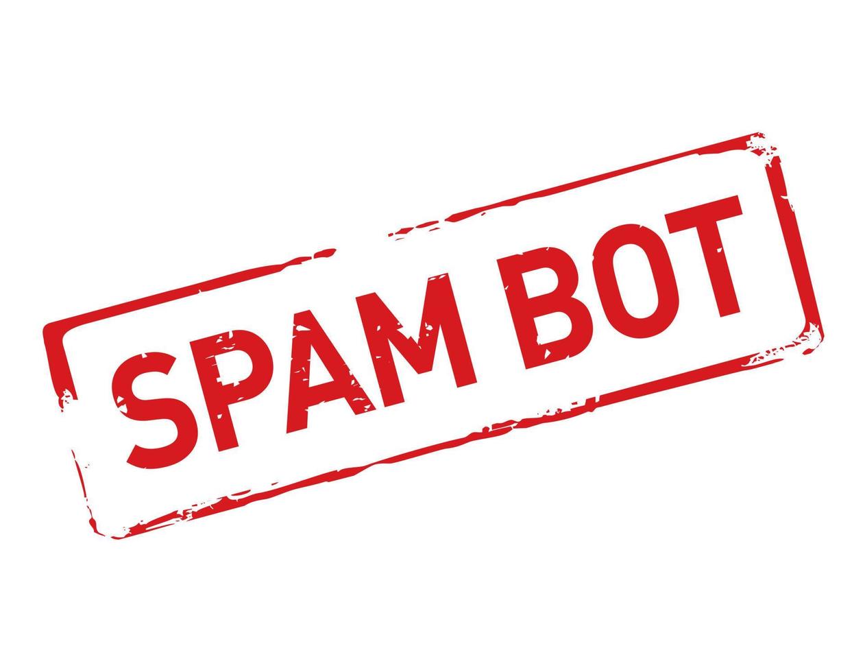 Red Stamp Spam Bot Vector Illustration 22275730 Vector Art At Vecteezy