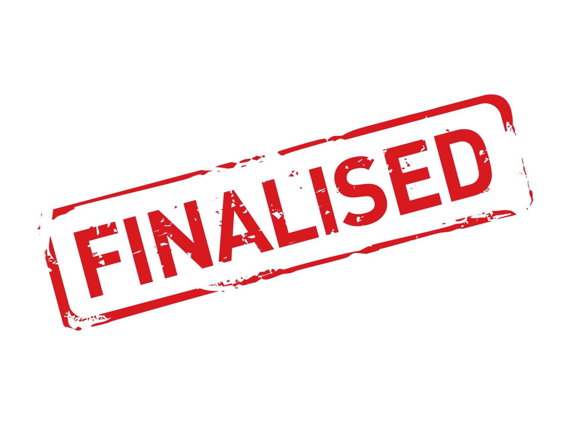 rojo sello finalizado. vector ilustración. 22275733 Vector en Vecteezy