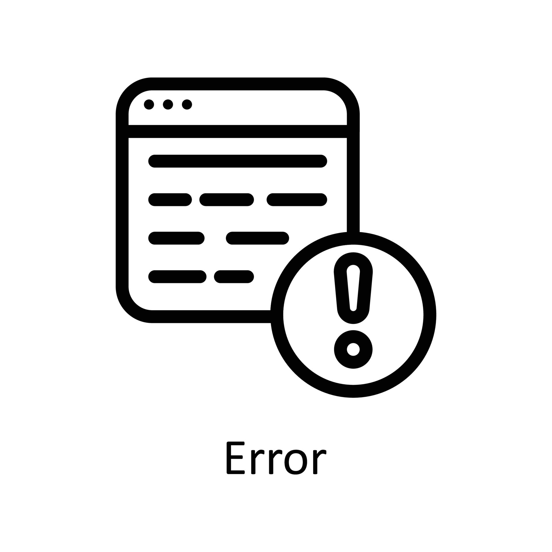 Error Vector Contorno Iconos Sencillo Valores Ilustración Valores 22275894 Vector En Vecteezy