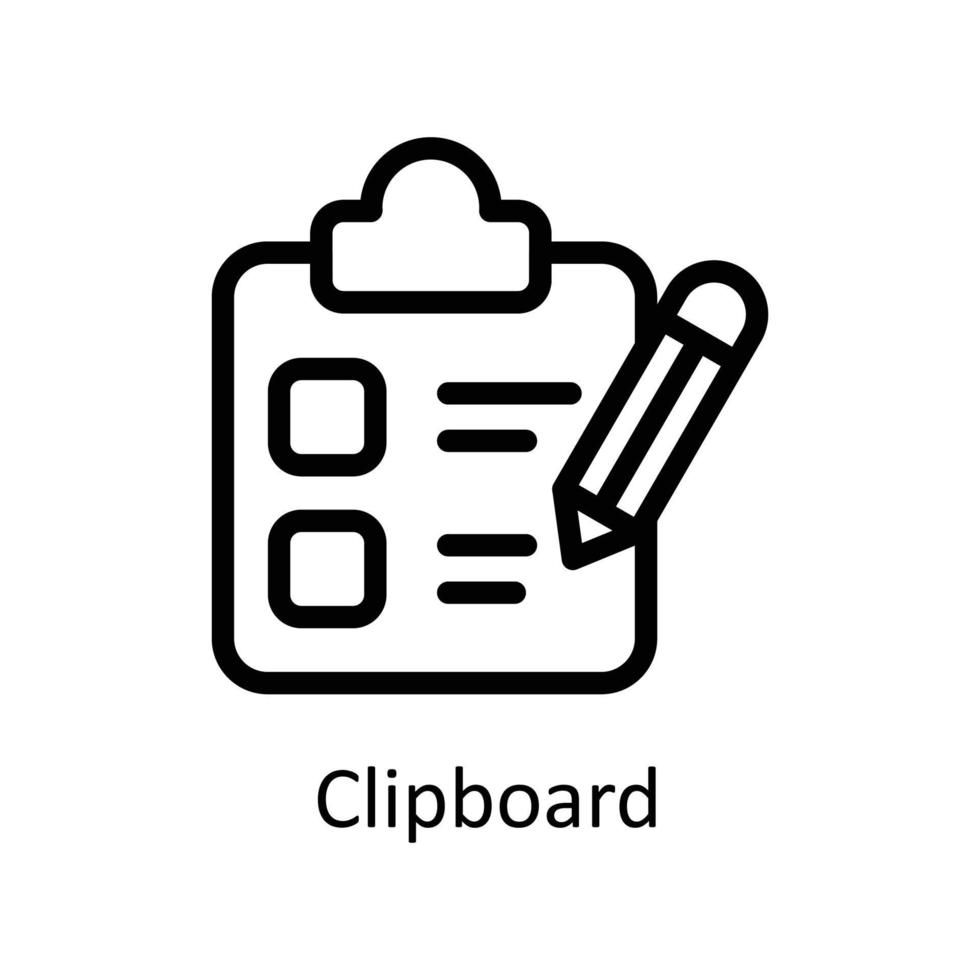 Clipboard Vector Outline Icons Simple Stock Illustration Stock 22275913 Vector Art At Vecteezy