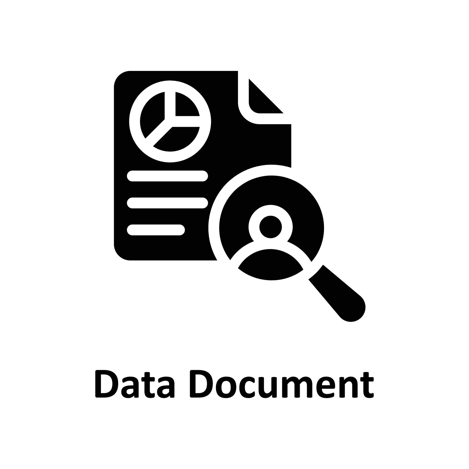 Data Document Vector Solid Icons. Simple stock illustration stock ...