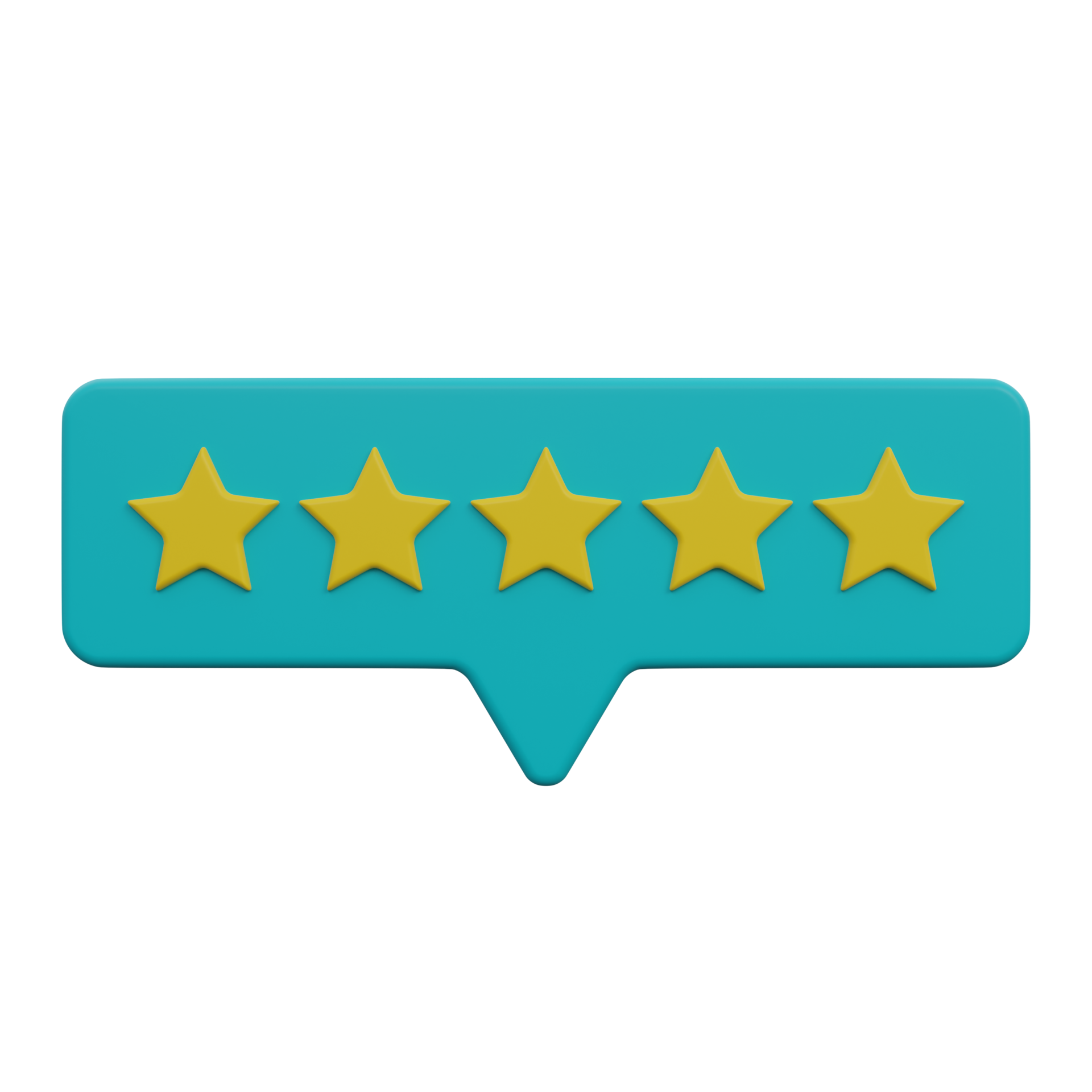 5 stars feedback 3d render icon illustration with transparent background 22278231 PNG