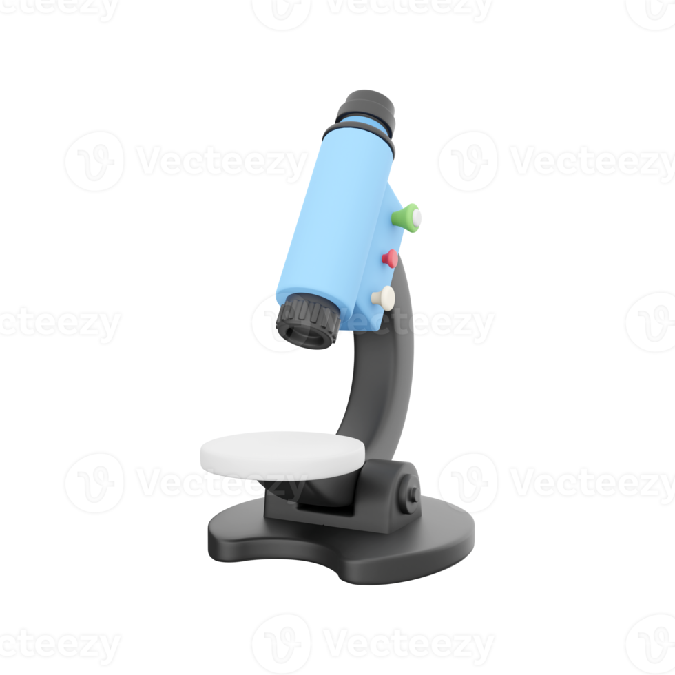 3d Render Microscope Isolated On White Background 3d Render Microscope