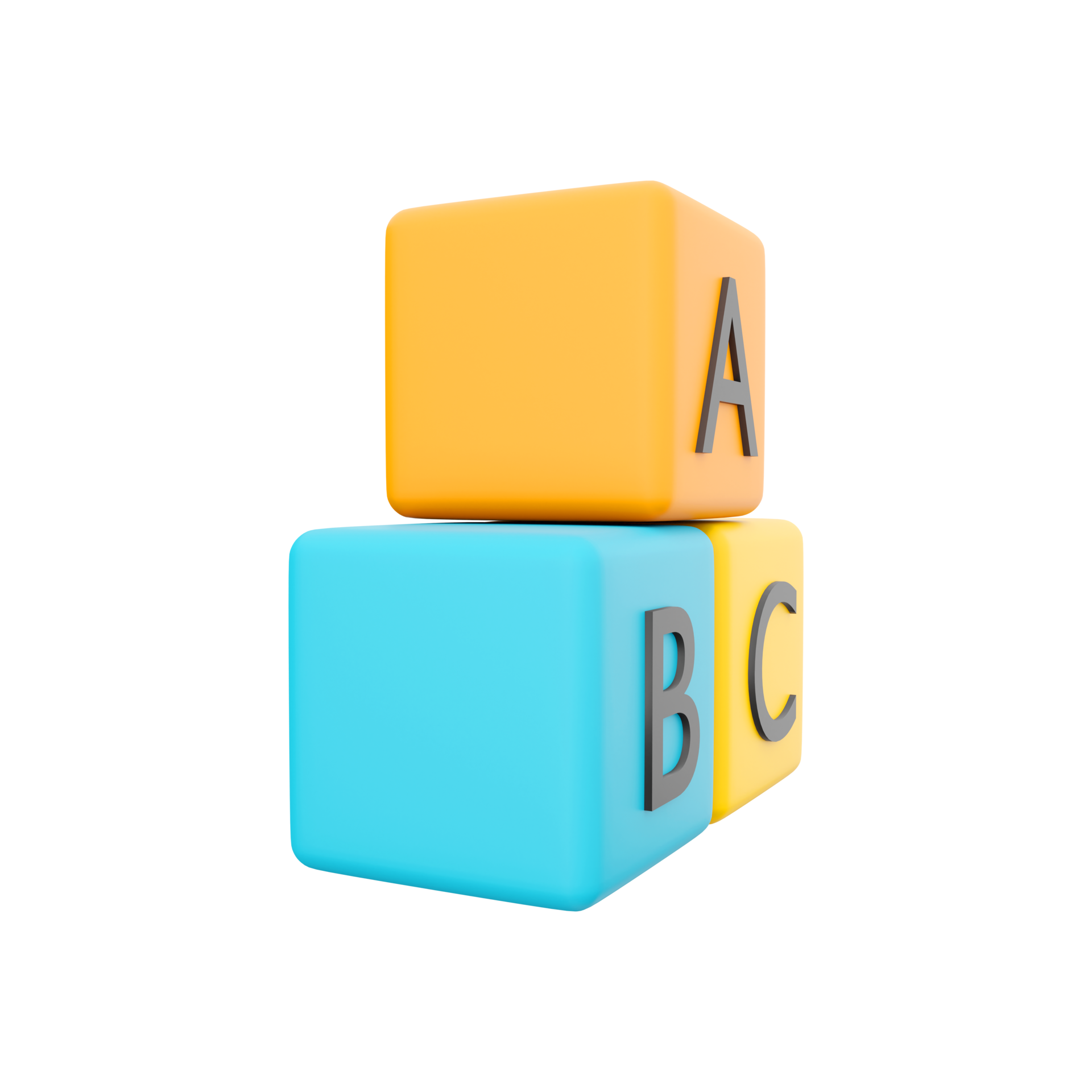 3d abc blokken Verbinden decoupeerzaag puzzel. bedrijf samenspel symbool en baby kind ...