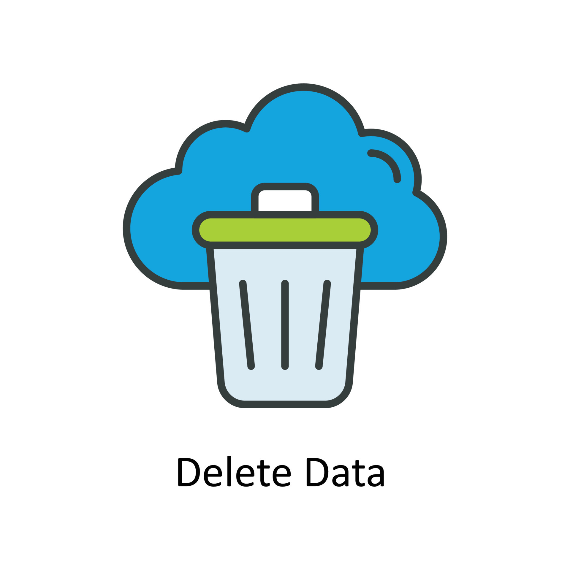 Delete Data Vector Fill Outline Icons Simple Stock Illustration Stock 22280949 Vector Art At