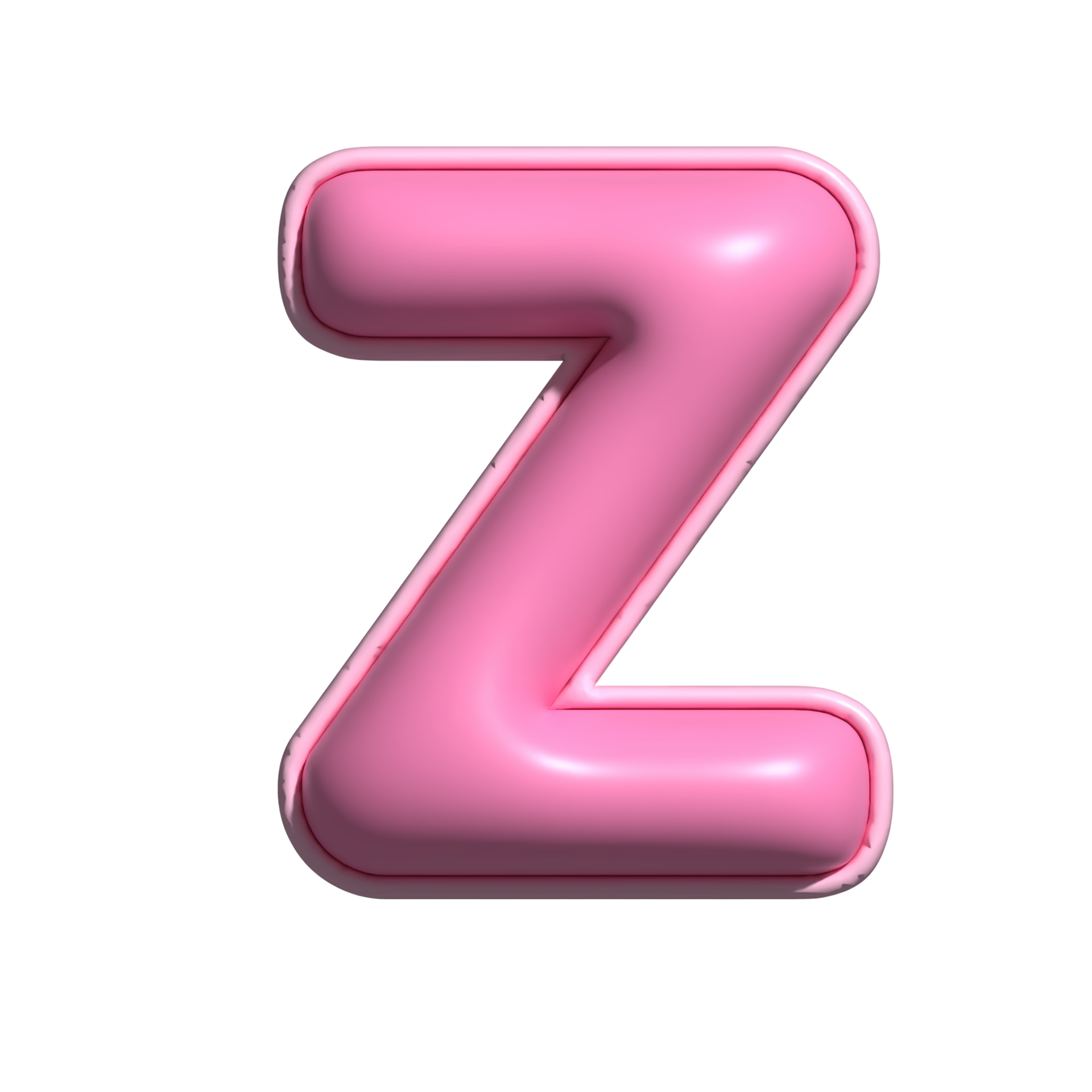 Letter Z Pink Alphabet Glossy 22281560 PNG