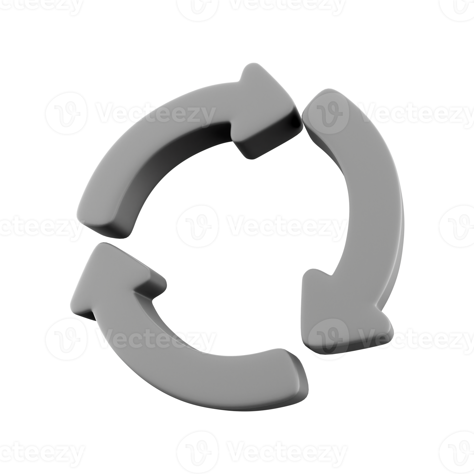 3d Render Arrows Moving In Dark Circle 3d Render Circle Arrow Icon On White Background