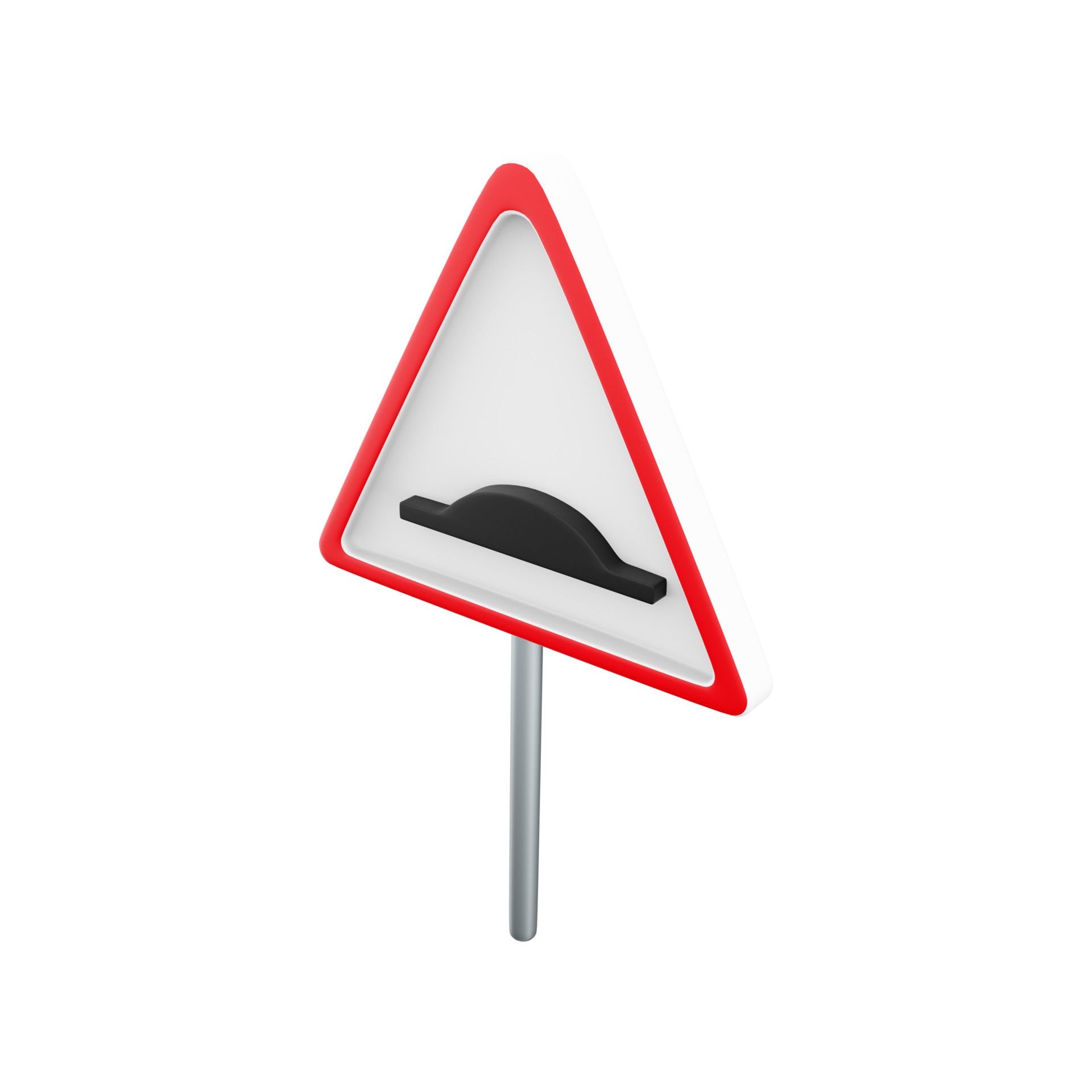 3d Render Speed Bumps Warning Of Traffic Signs3d Rendering Cartoon Speed Bumps Warning Of