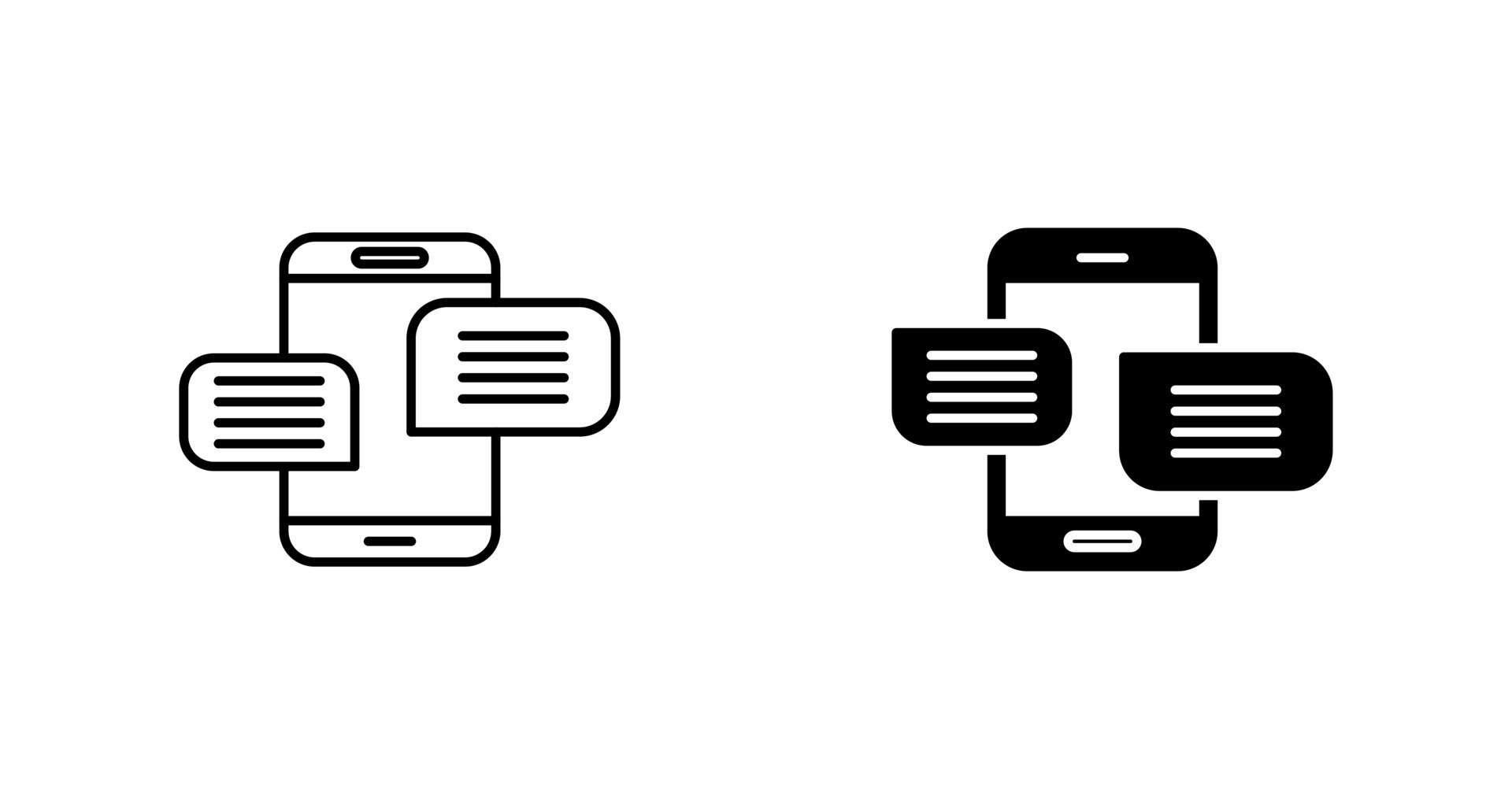 Messages Vector Icon 22283855 Vector Art at Vecteezy