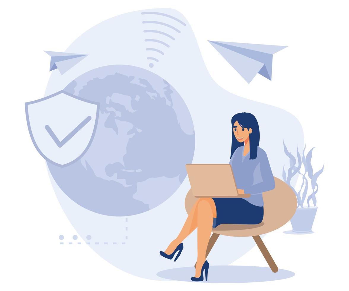 Internet Security Settings Concept Proxy Server Vpn Access Secure Web Traffic Ip Address