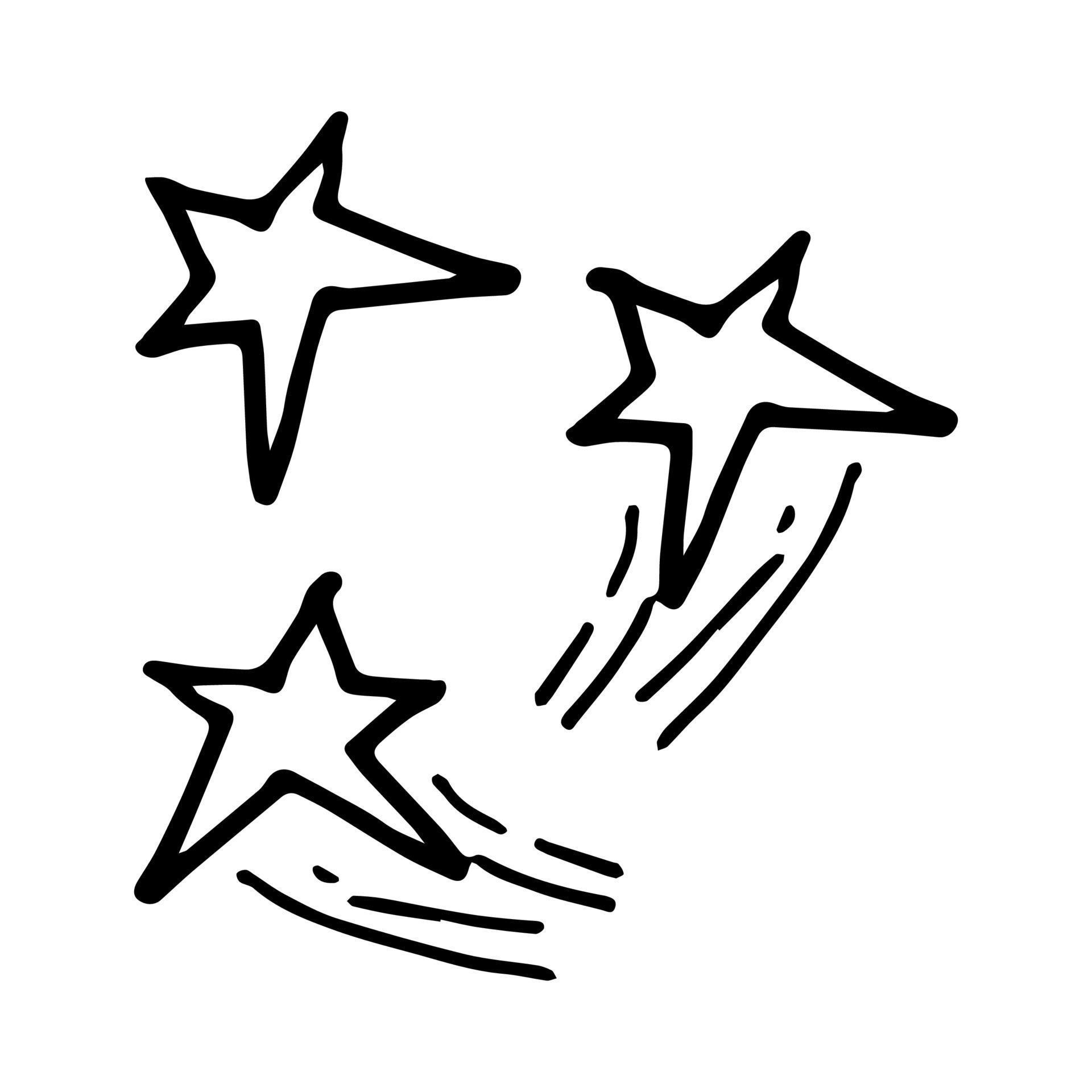 Hand drawn star icon. star sketch icon for infographic, concept design. website or app. vector ...