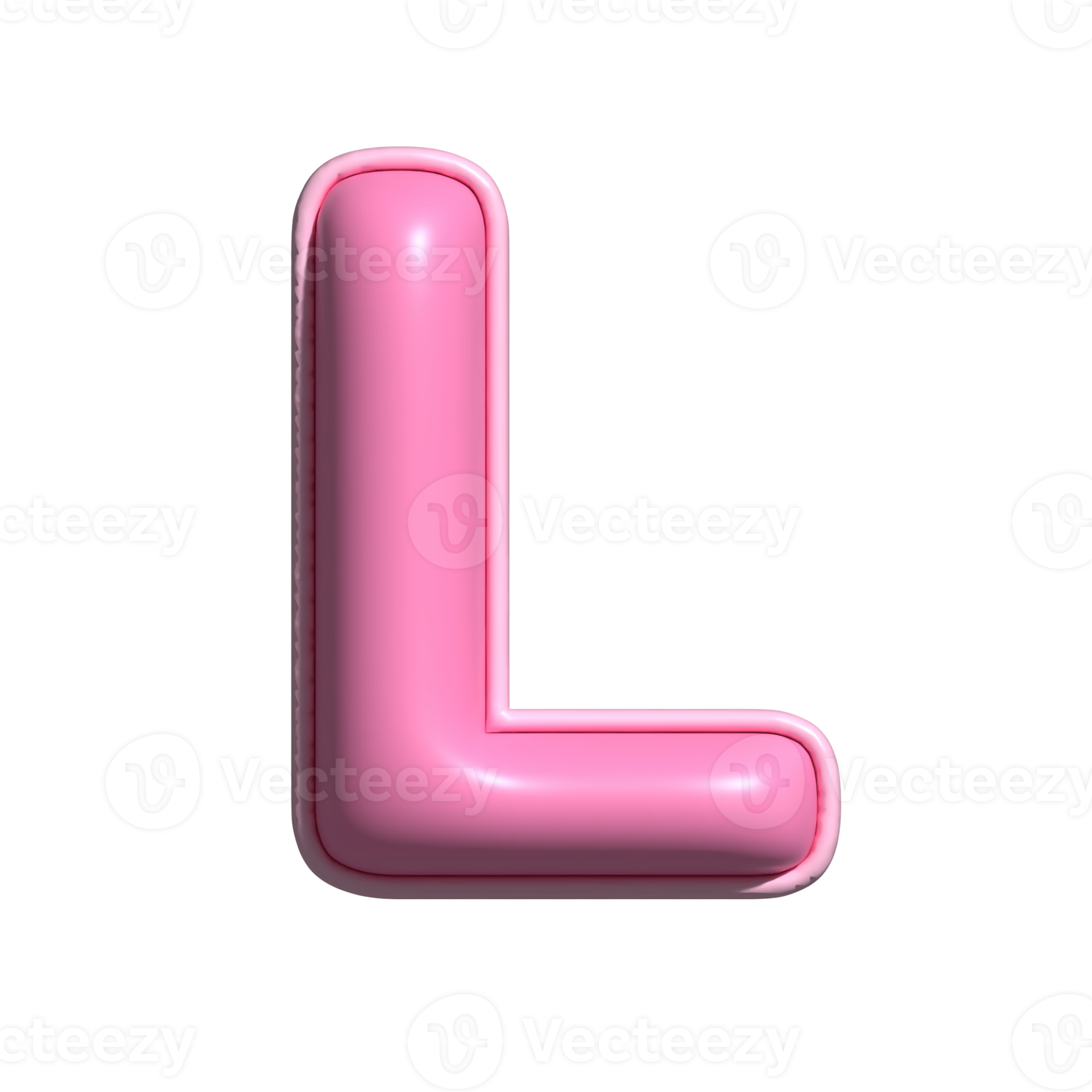 Letter L pink alphabet glossy 22285703 PNG