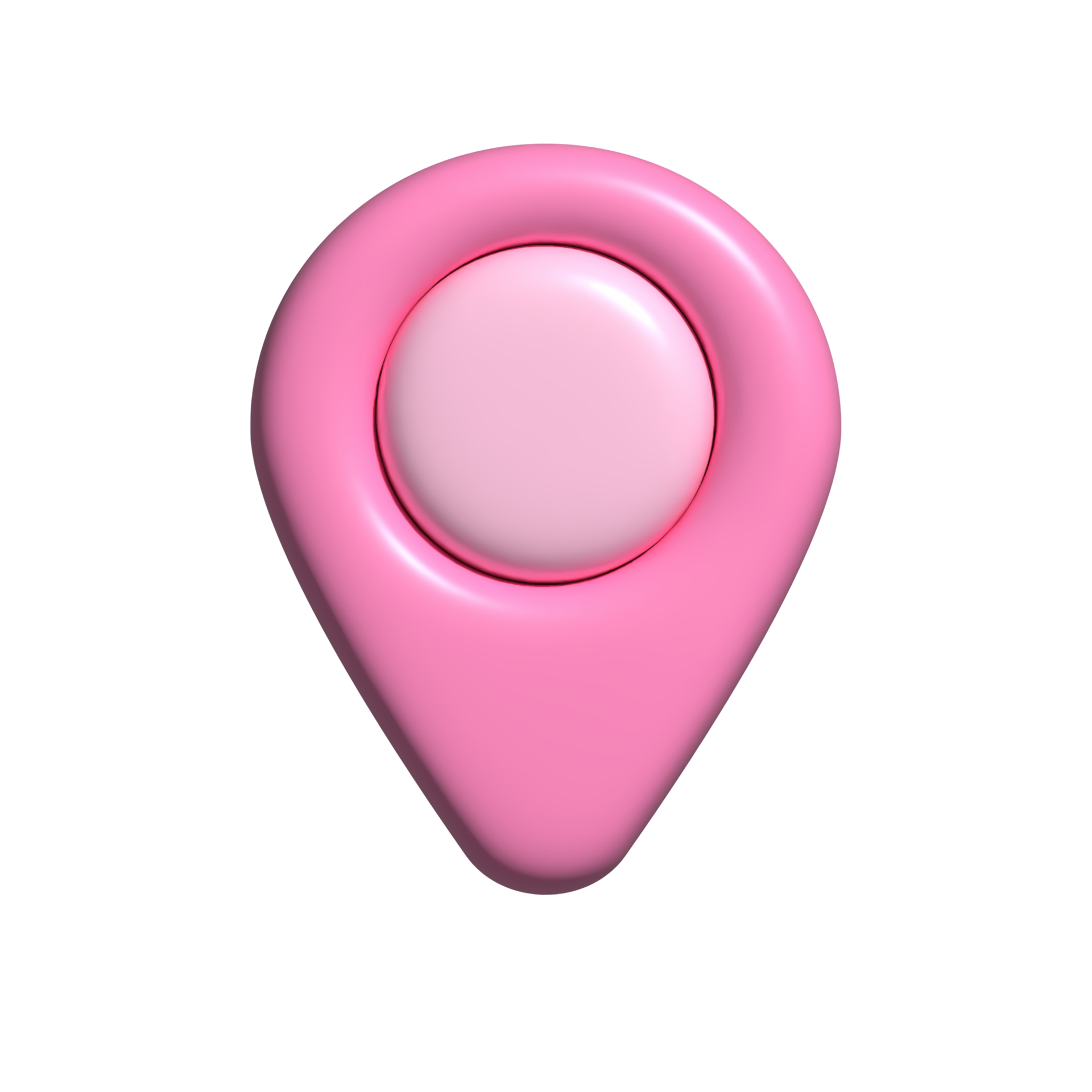 Pin Maps Icon Pink 3d Render 22285728 Png