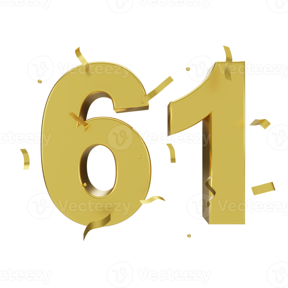 Oro 61 N mero Con Papel Picado 22285836 PNG oro-61-n-mero-con-papel-picado-22285836-png