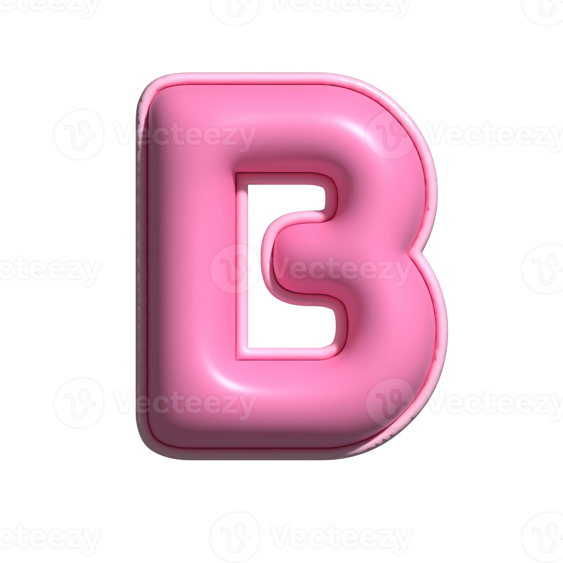 Letter B pink alphabet glossy 22285961 PNG