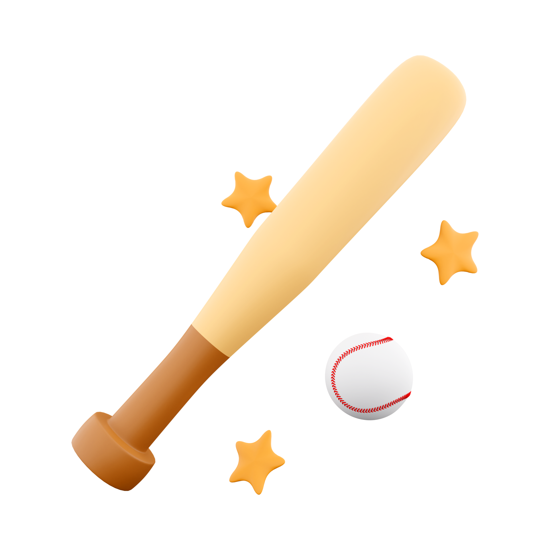 Free 3d Rendering Baseball Ball And Bat With Stars Around Icon 3d Free 3d Rendering Baseball Ball And Bat With Stars Around Icon 3d
