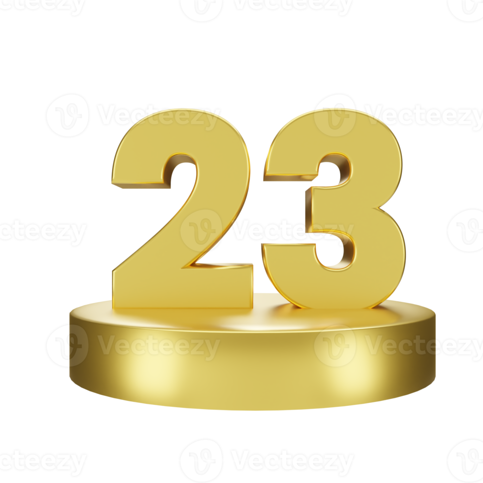 Number 23 On The Golden Podium 22286163 Png