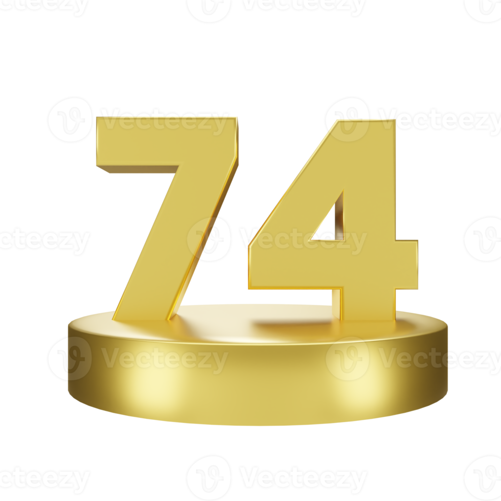 number 74 on the golden podium 22286166 PNG number 74 on the golden podium 22286166 PNG