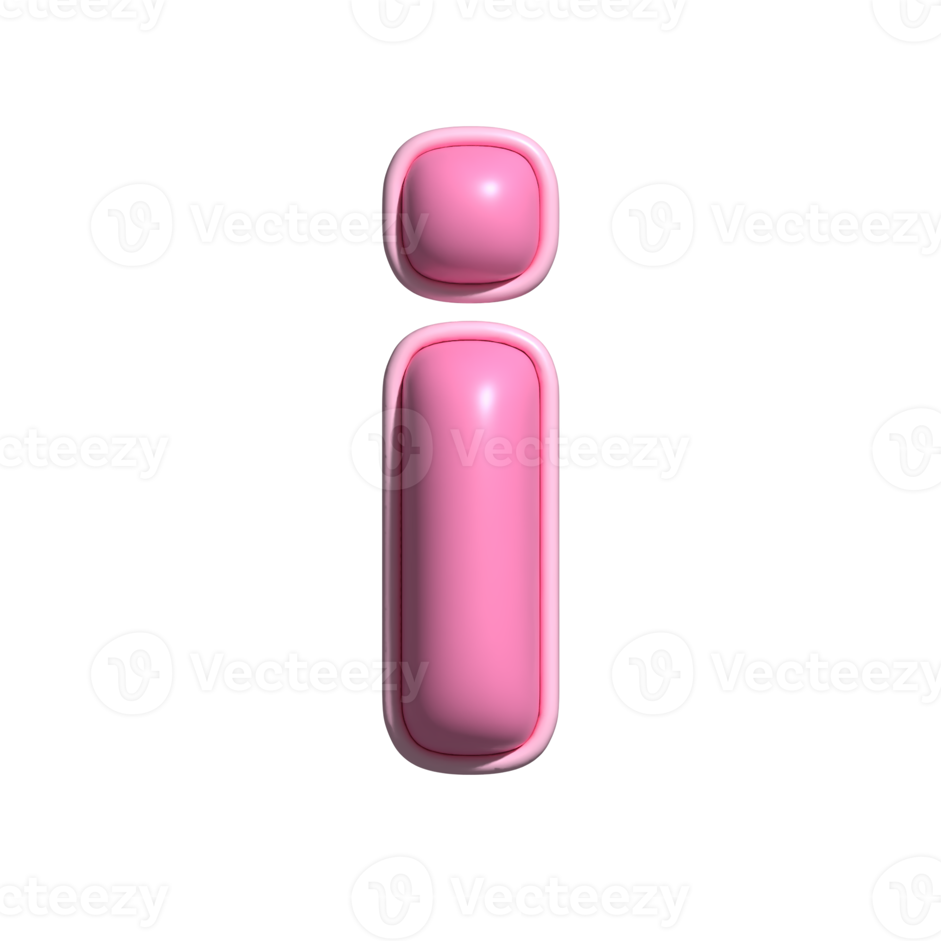 Letter i pink alphabet glossy 22286207 PNG