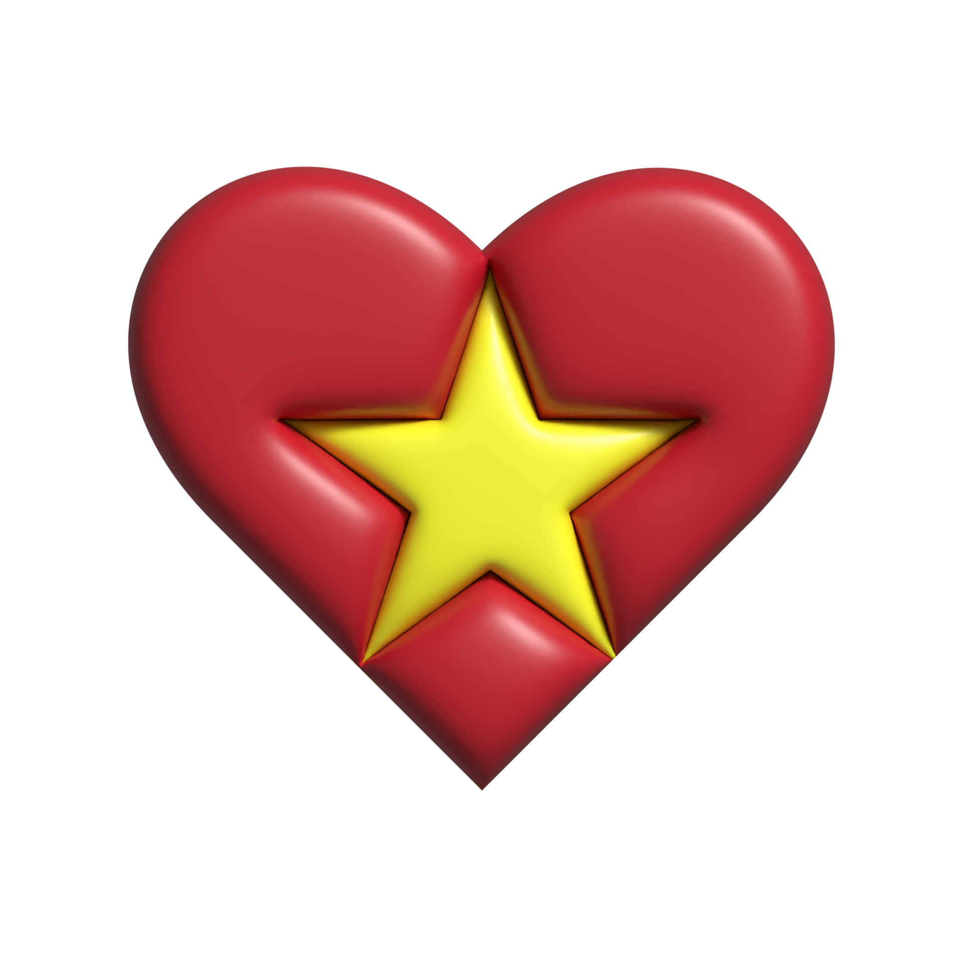 Vietnam Heart Flag Shape 3d Render 22286344 Png