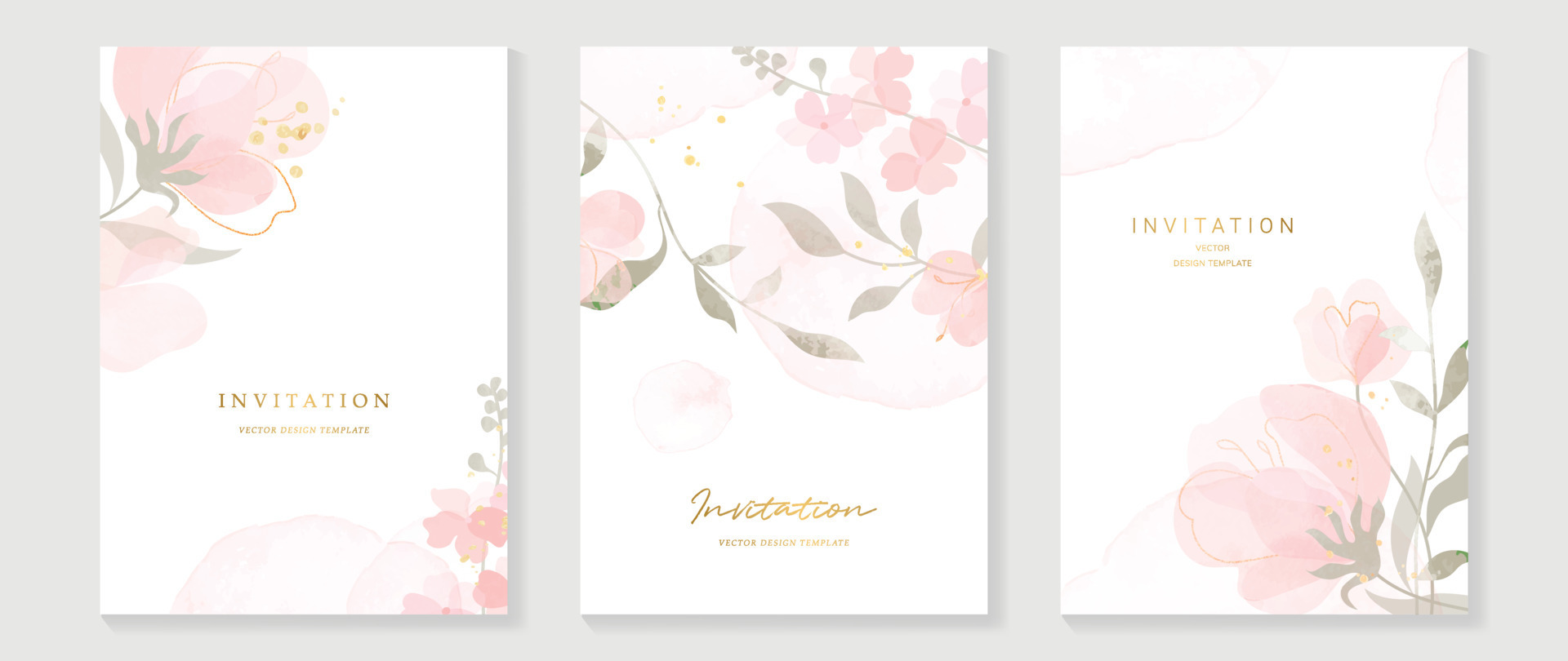 Luxury wedding invitation card background vector. Elegant watercolor ... Luxury wedding invitation card background vector. Elegant watercolor ...