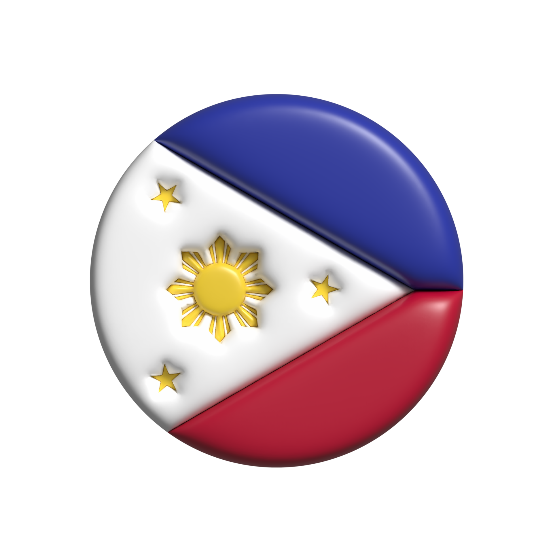 Philippine Flag Logo 3d