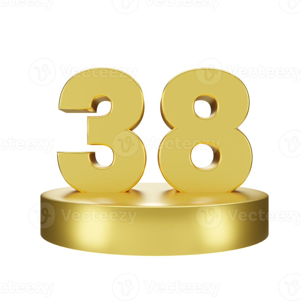 number 38 on the golden podium 22286544 PNG