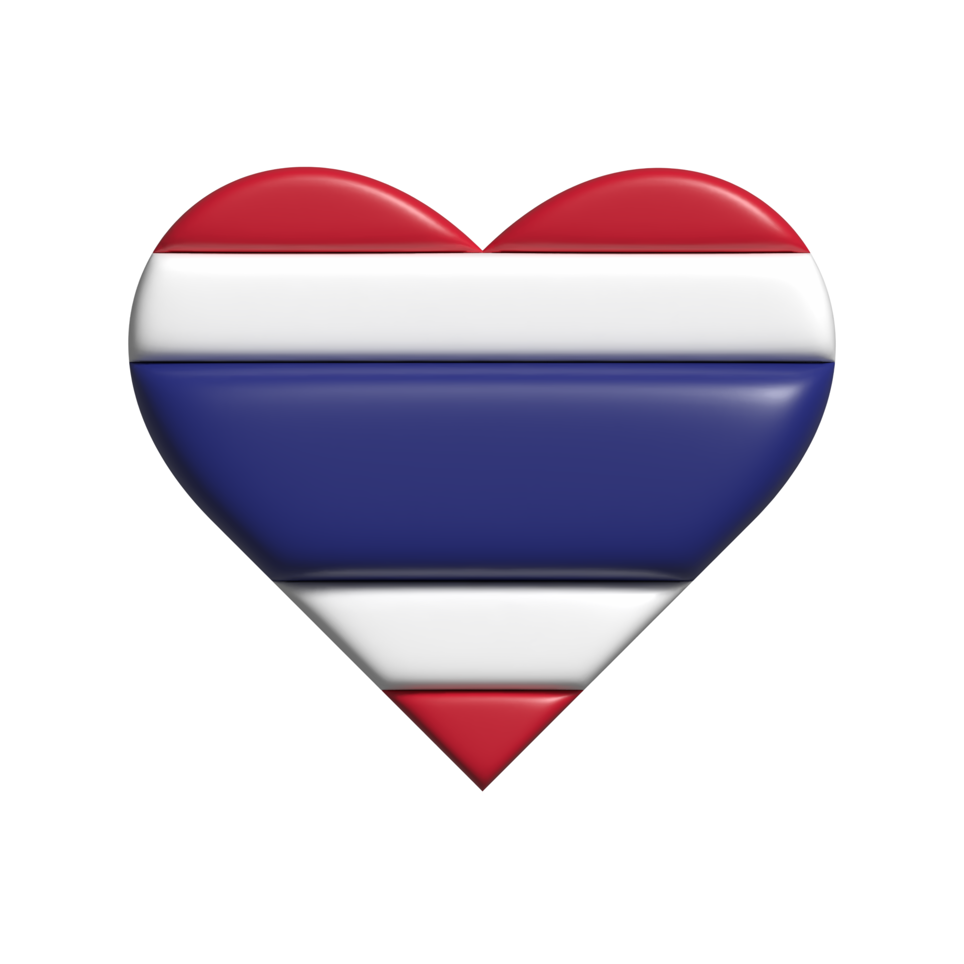 Thailand Heart Flag Shape 3d Render 22286598 Png