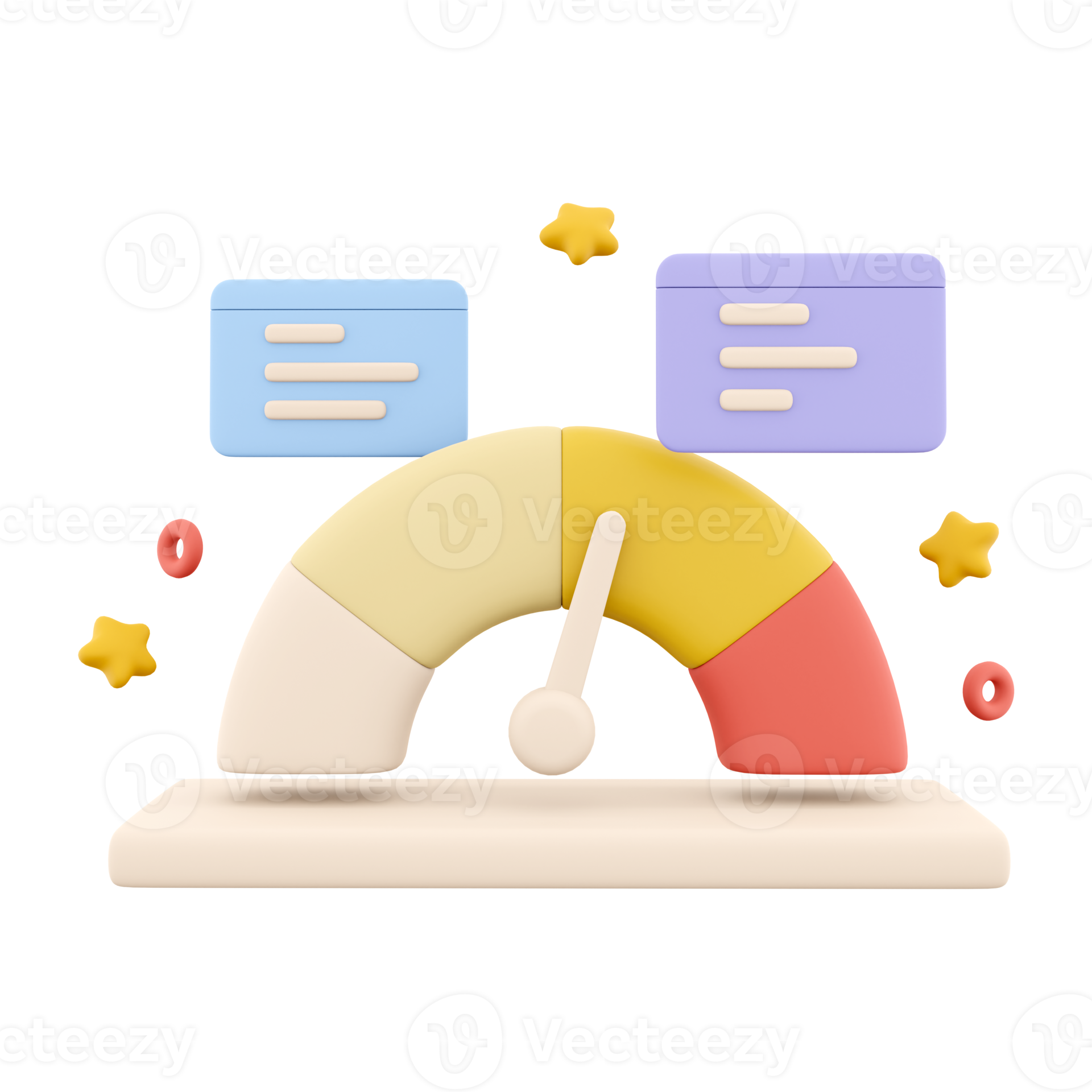 3d Rendering Arrow Point Scale Speedometer Icon 3d Render Icon Performance Pointer Rating Risk